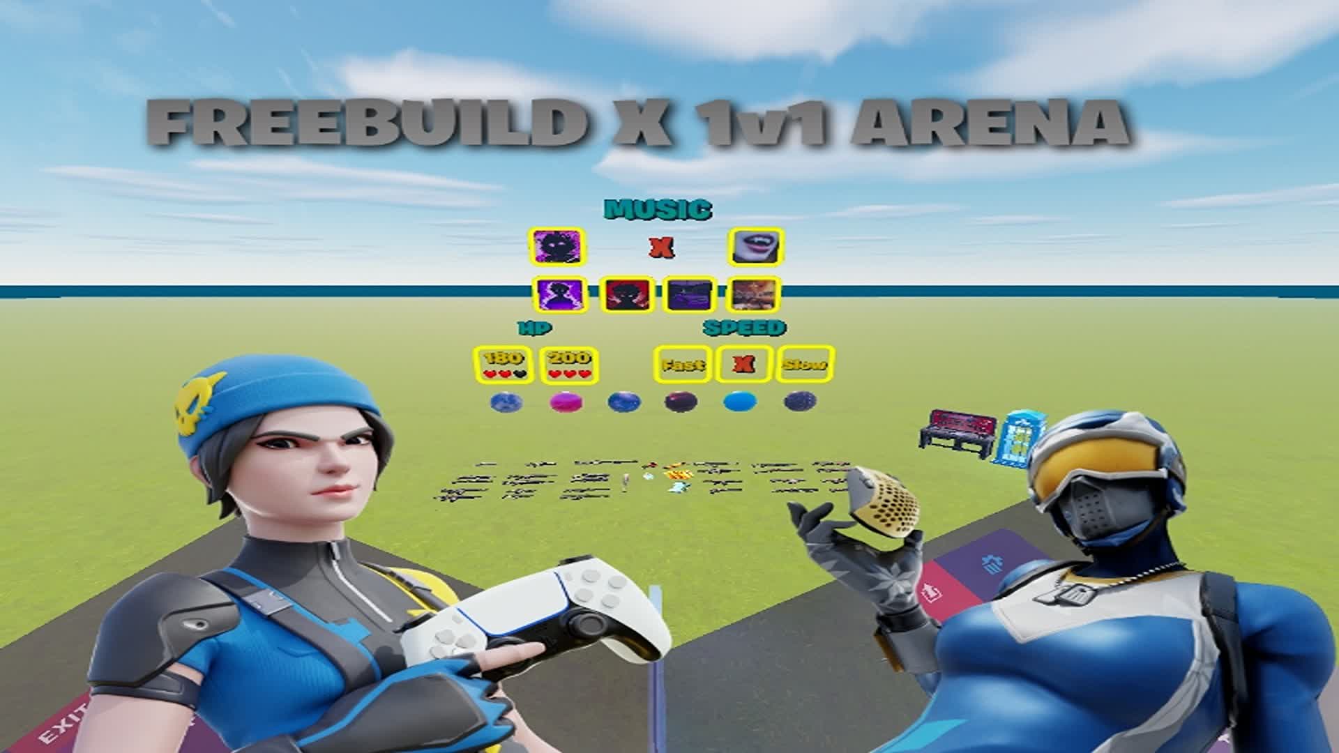 FREEBUILD x 1v1 ARENA 9795-1296-8658 by stryxe - Fortnite Creative Map Code - Fortnite.GG