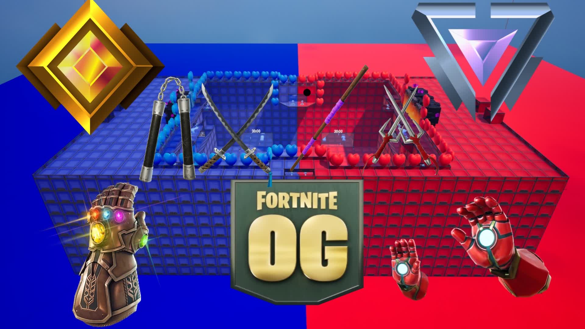 RANK🔴 RED VS BLUE🔵 7256-0272-5823 by iam - Fortnite Creative Map Code ...