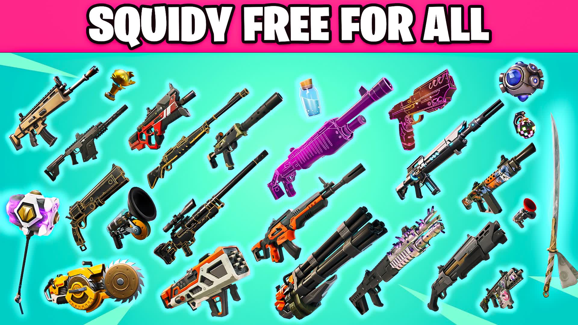SQUIDY FREE FOR ALL 2233-2882-9218 by pkhood - Fortnite Creative Map ...