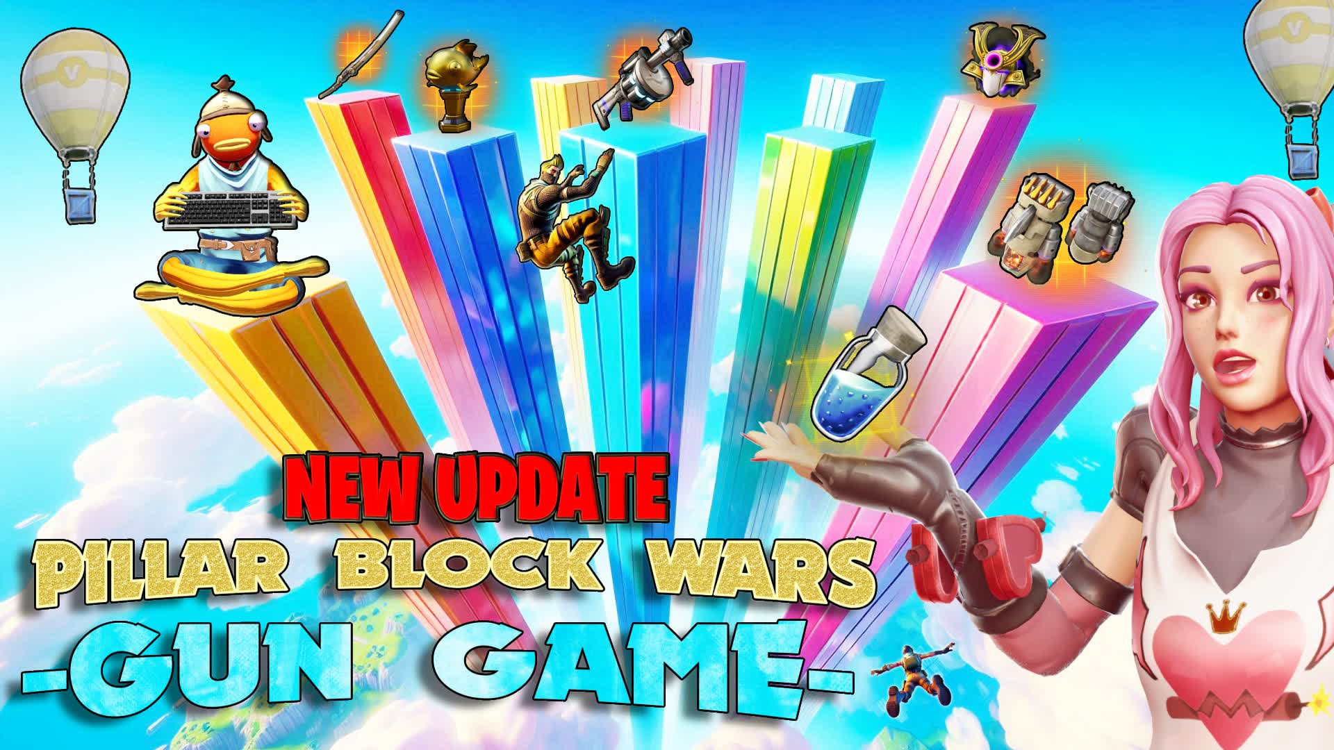 PILLAR BLOCK WARS - SUPER GUN GAME 9942-0014-9666 by mrklein - Fortnite ...