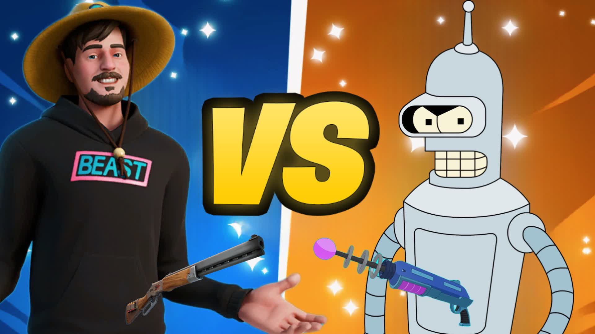 🥶MRBEAST VS BENDER🤖 0589-2728-6838 by lindsay - Fortnite Creative Map ...
