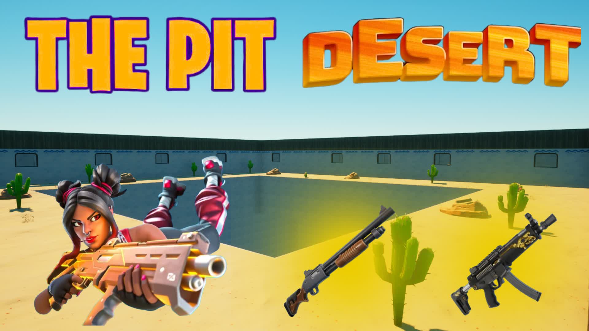 🌞THE PIT DESERT 1514-7166-0120 by s3rgitol - Fortnite Creative Map Code ...