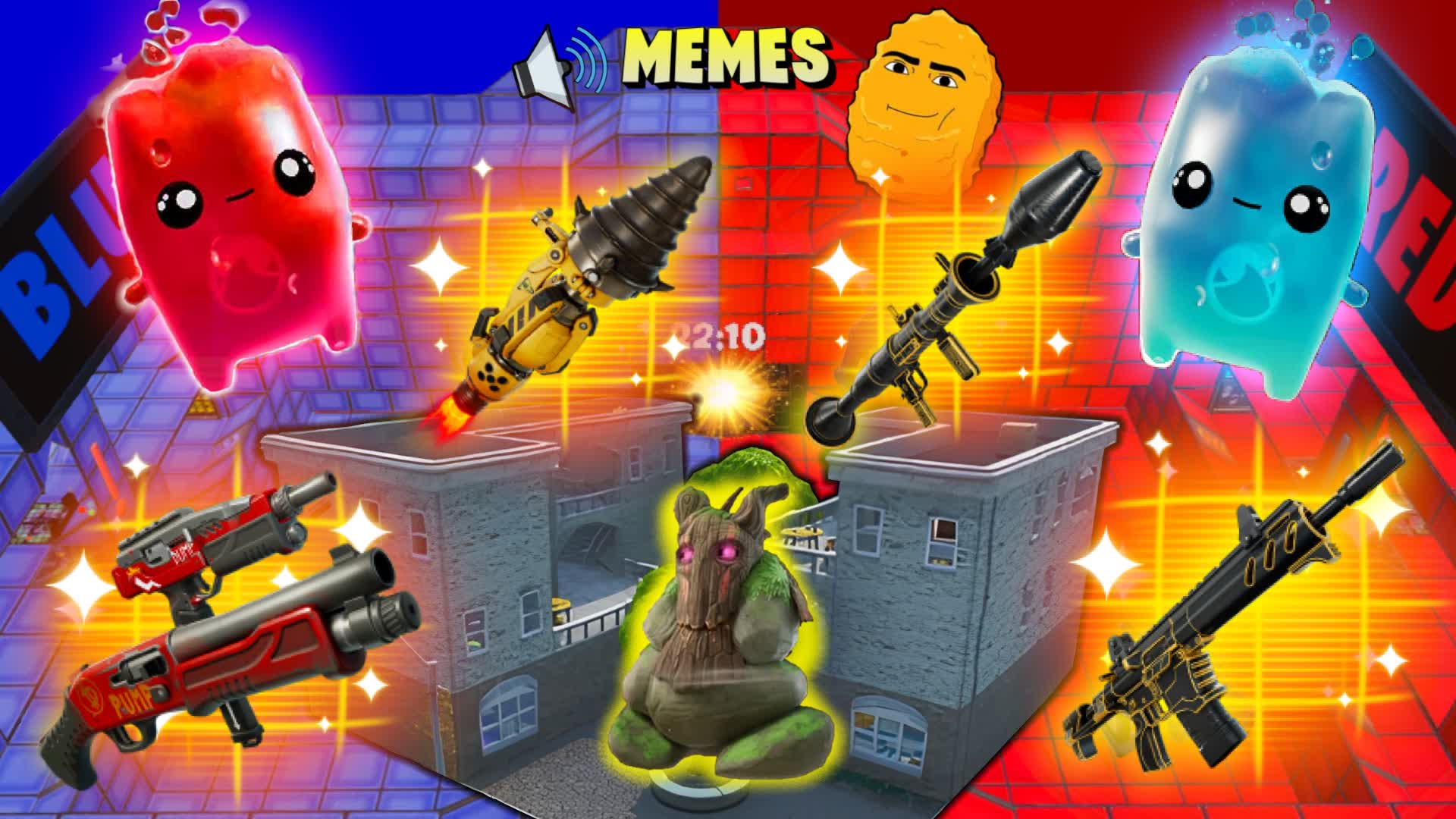 NEW COMBAT MEME TILTED RED VS BLUE 🔴🔵 0341-8489-8923 by ez77 - Fortnite ...