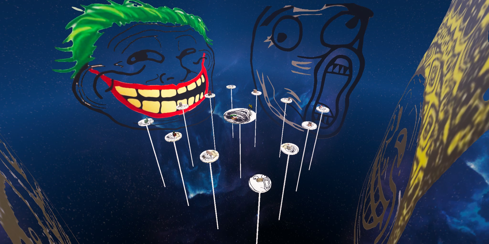 TROLL FACE PILLARS !!😎 6276-1763-4432 by aul - Fortnite Creative Map ...