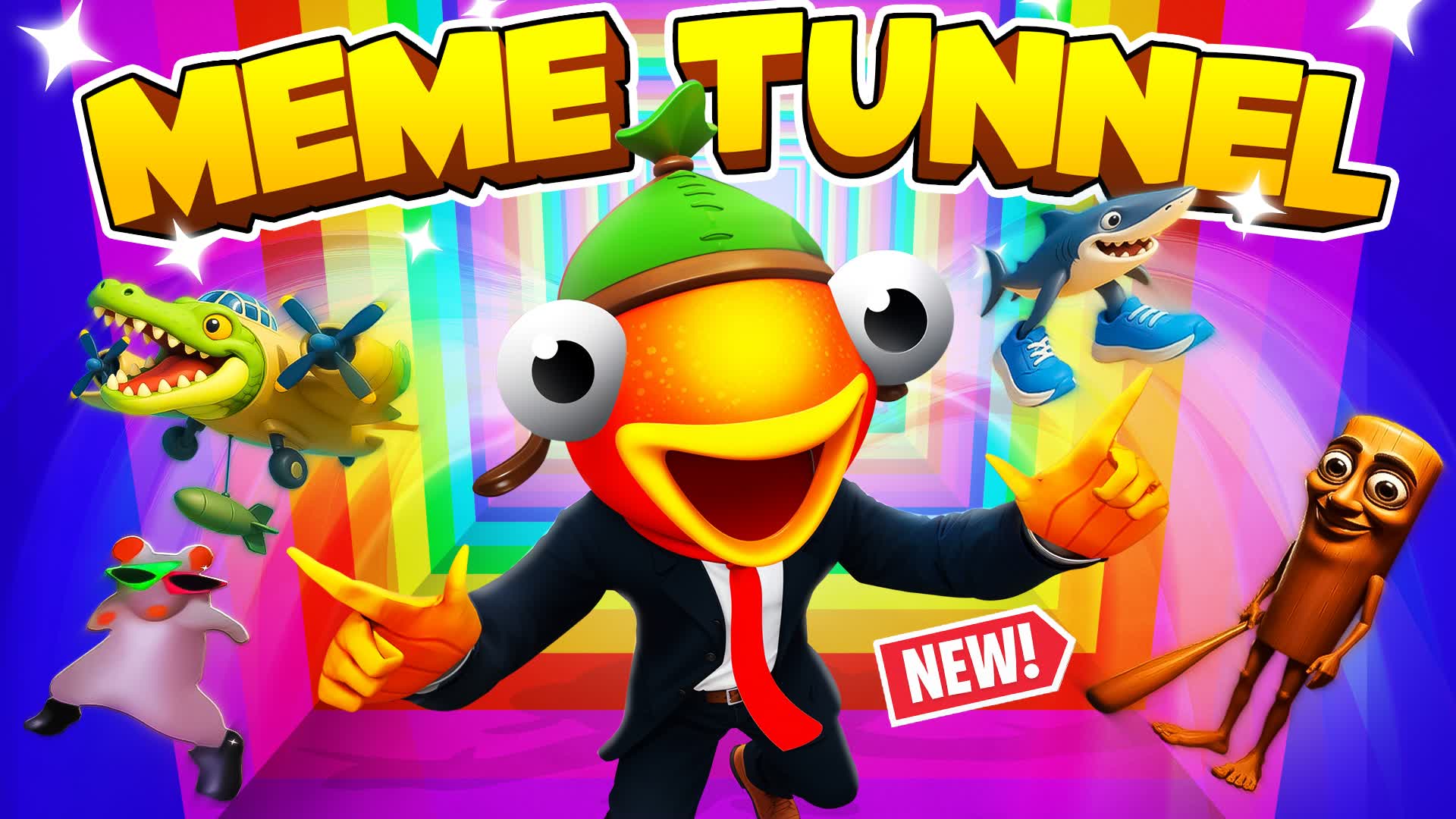 MEME TUNNEL 🌈 | 50+ MEMES😂 3119-5652-1229 by reflex-maps - Fortnite