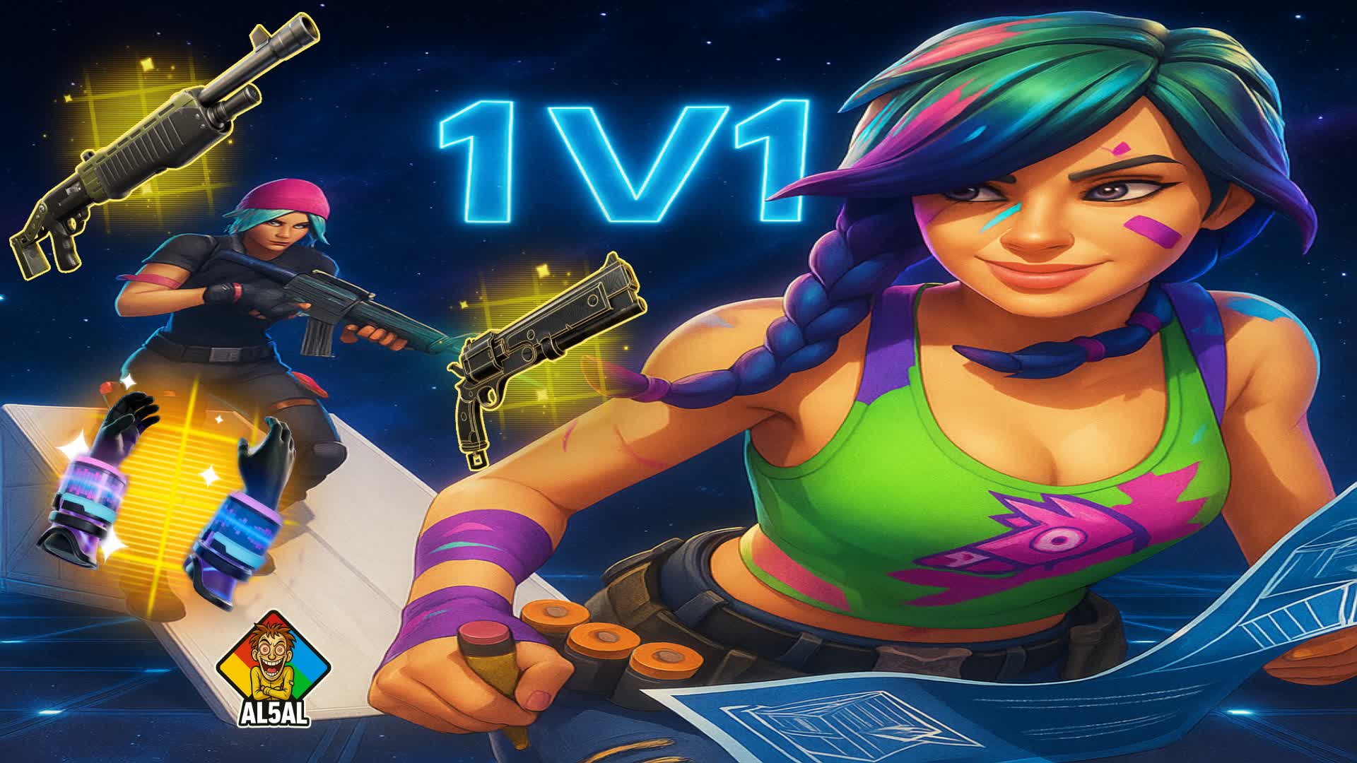 1V1 EASY TO BUILD 2525-4201-0186 by al5al - Fortnite