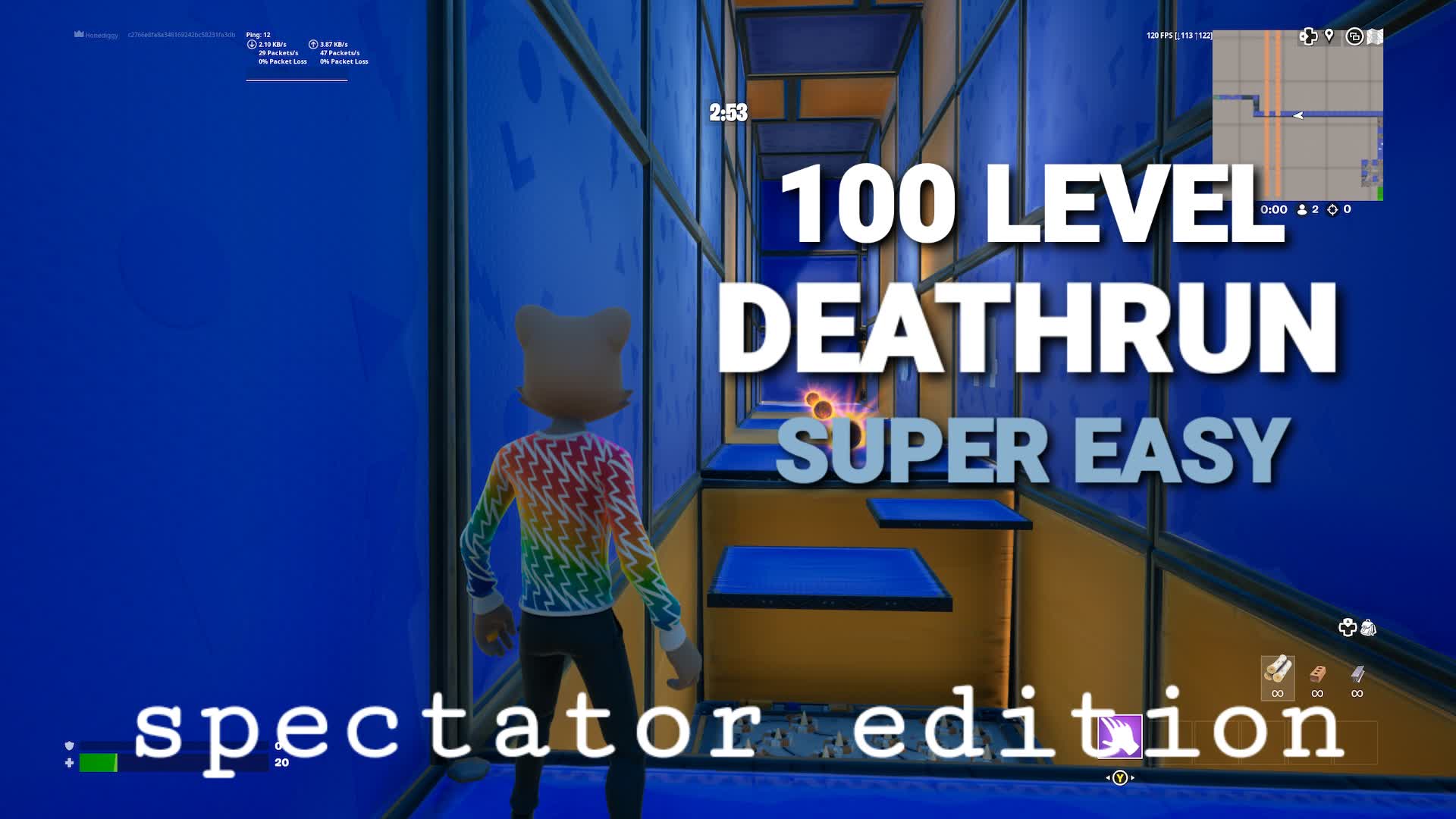 100 LEVEL SUPER EASY DEATHRUN spectator 2543-3005-4444 by honediggy ...