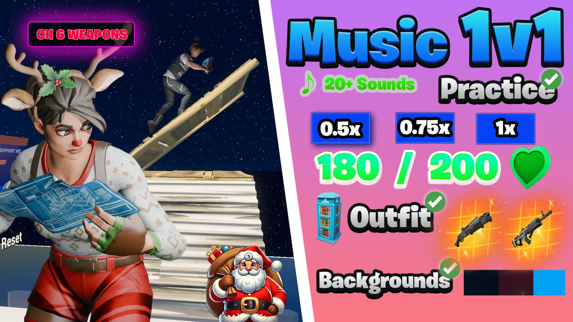 🎅Christmas 🎵 Music 1v1s 8421-2132-0716 by fnlevox - Fortnite Creative Map Code - Fortnite.GG