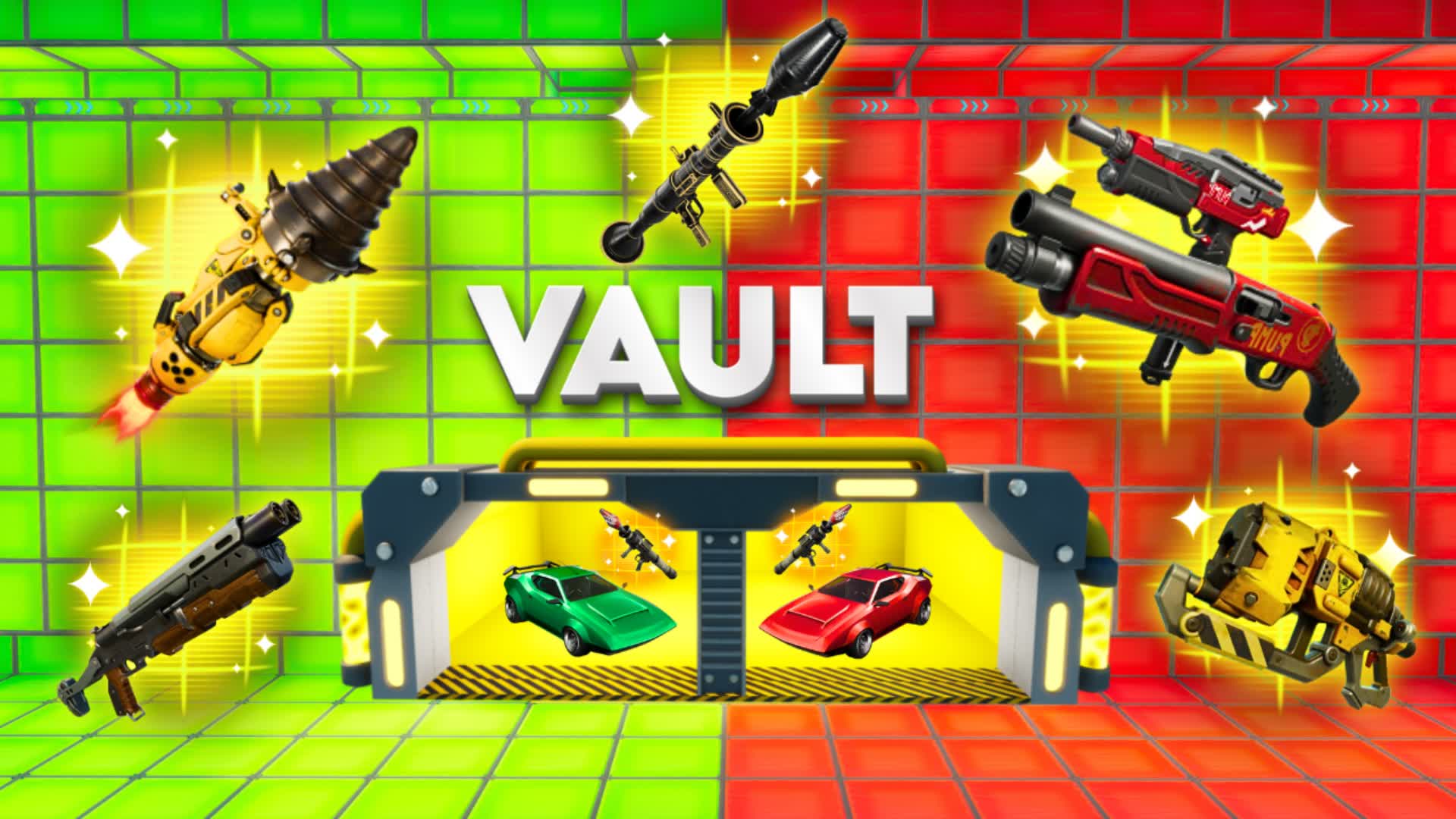 GREEN VS RED ALL GUNS 💚 ️ 3148-4103-1350 by axeno - Fortnite Creative ...