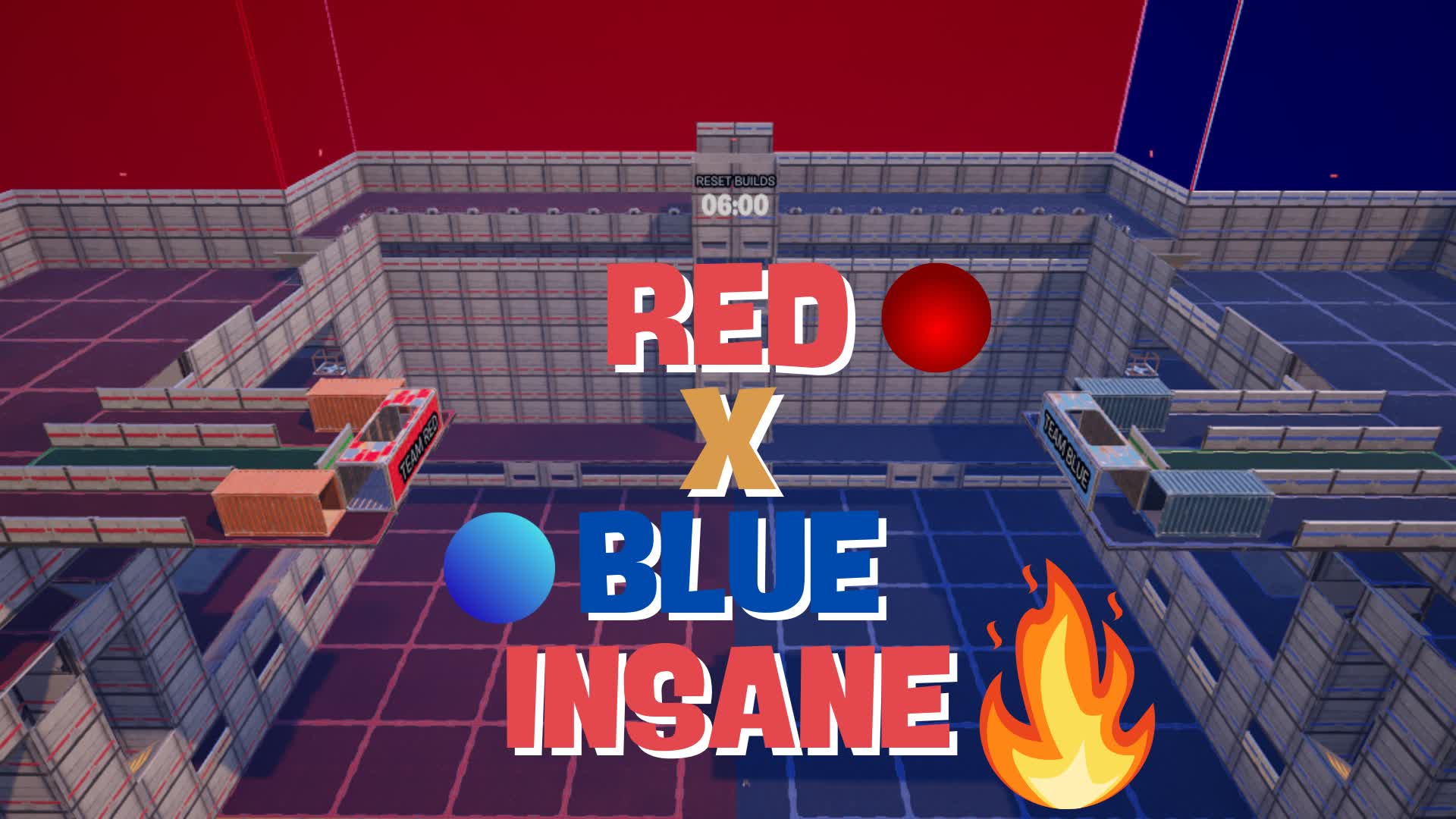 🔴Red x Blue🔵 - Insane🔥 4381-8080-4325 by labgames - Fortnite Creative Map Code - Fortnite.GG