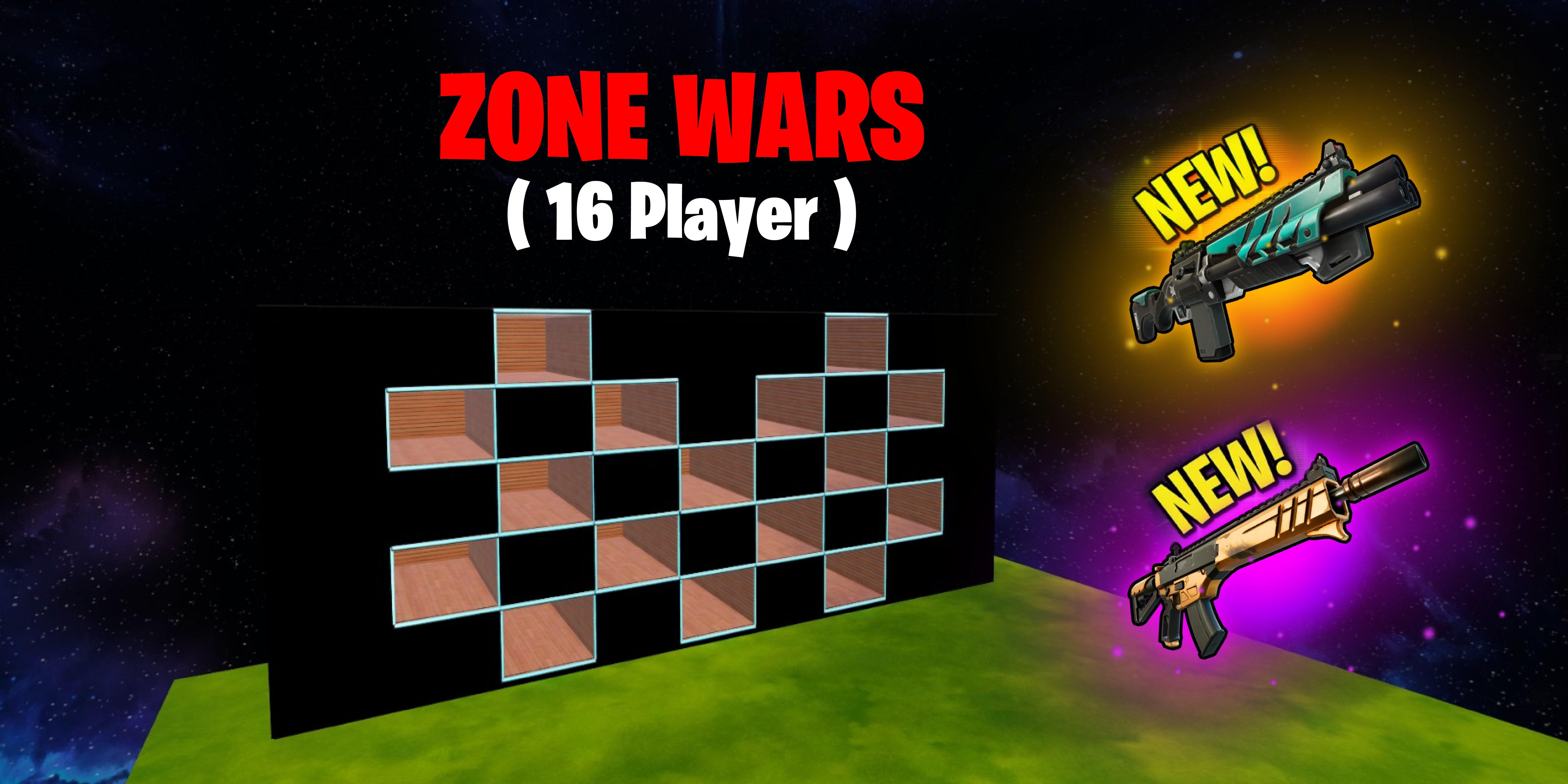 ZONE WARS (16 PLAYER) 2786-5420-1968 by o4s - Fortnite Creative Map Code - Fortnite.GG