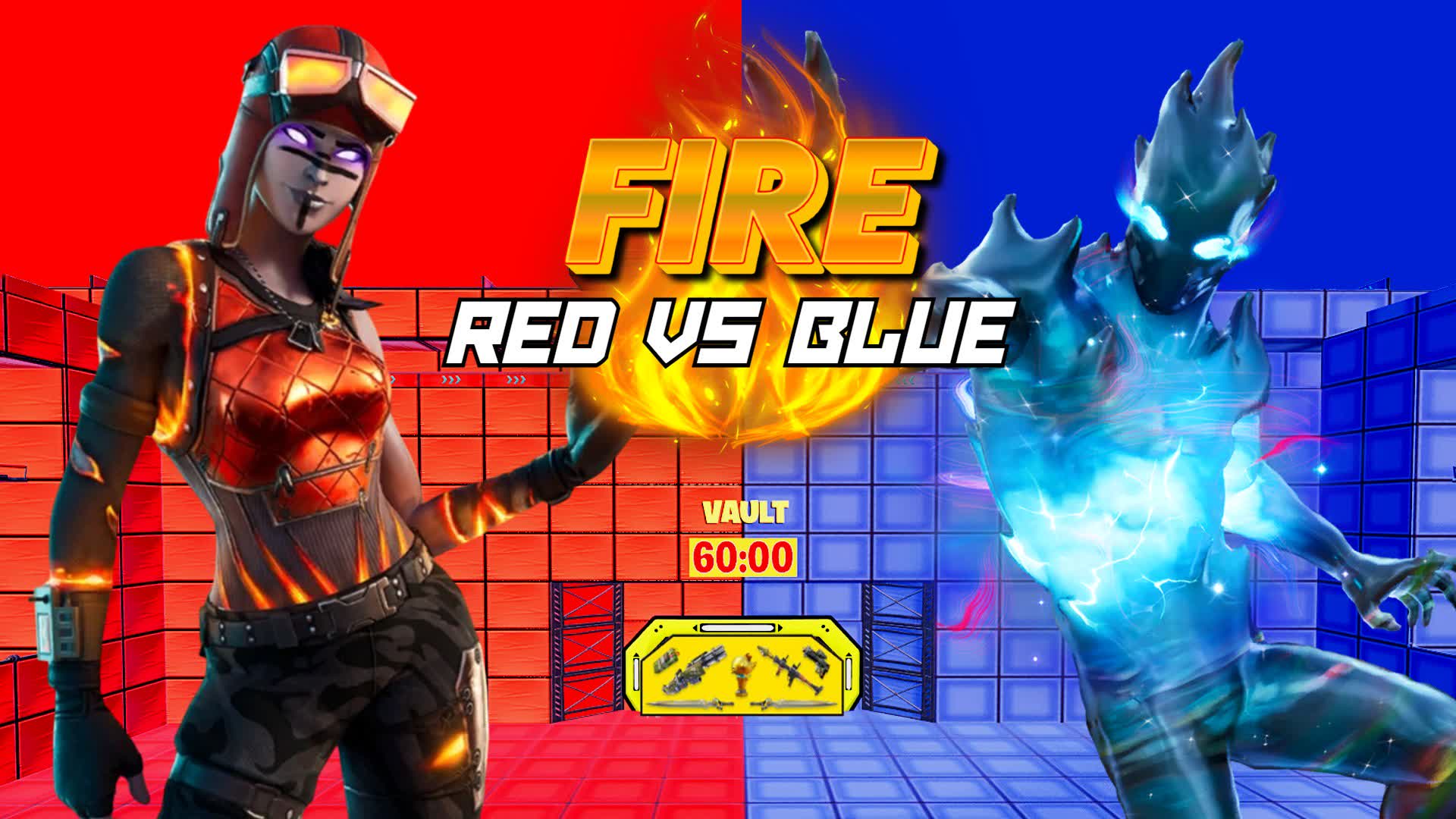 🔥 FIRE RED VS BLUE 🔴🔵 8411-0461-8959 by ambience - Fortnite Creative ...
