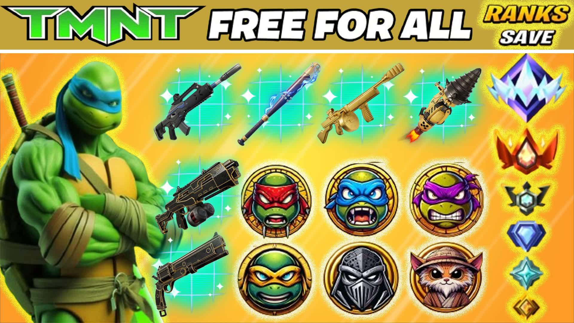 🌟TMNT - FFA 🌟 9498-4162-0441 by eagg - Fortnite Creative Map Code ...