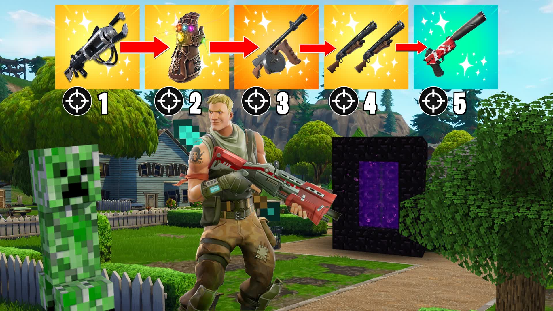 FORTCRAFT - GUN GAME 9924-9363-4978 by knd - Fortnite Creative Map Code - Fortnite.GG