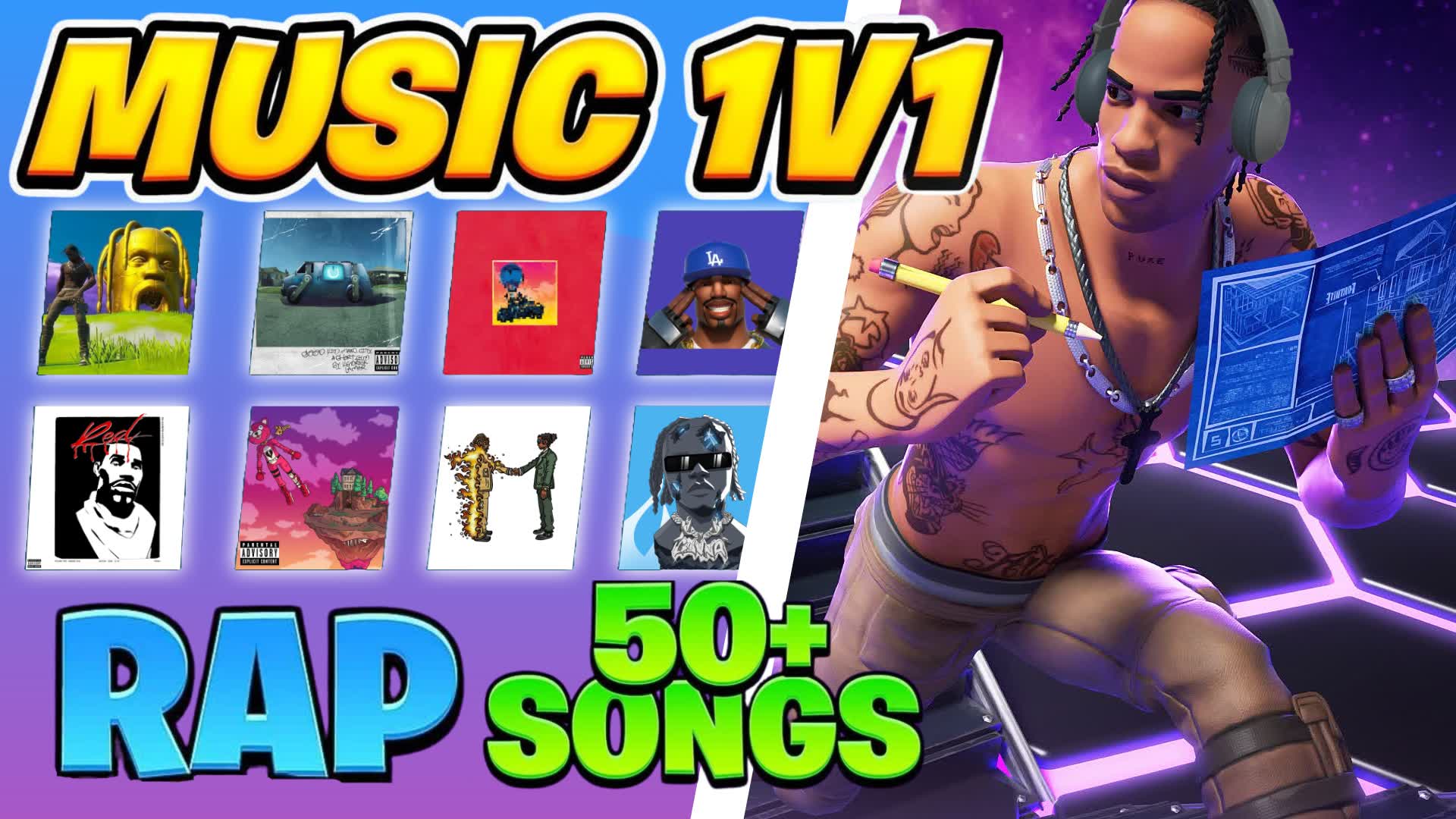 🏆 RAP 1V1 MUSIC🎵 [HIP-HOP] 7972-2991-7513 by rojopg - Fortnite