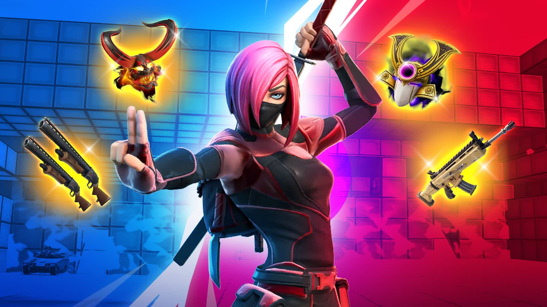 CRAZY RIFT RED VS BLUE [RVB] 🔴🔵 2400-3222-7868 by bisonbros - Fortnite