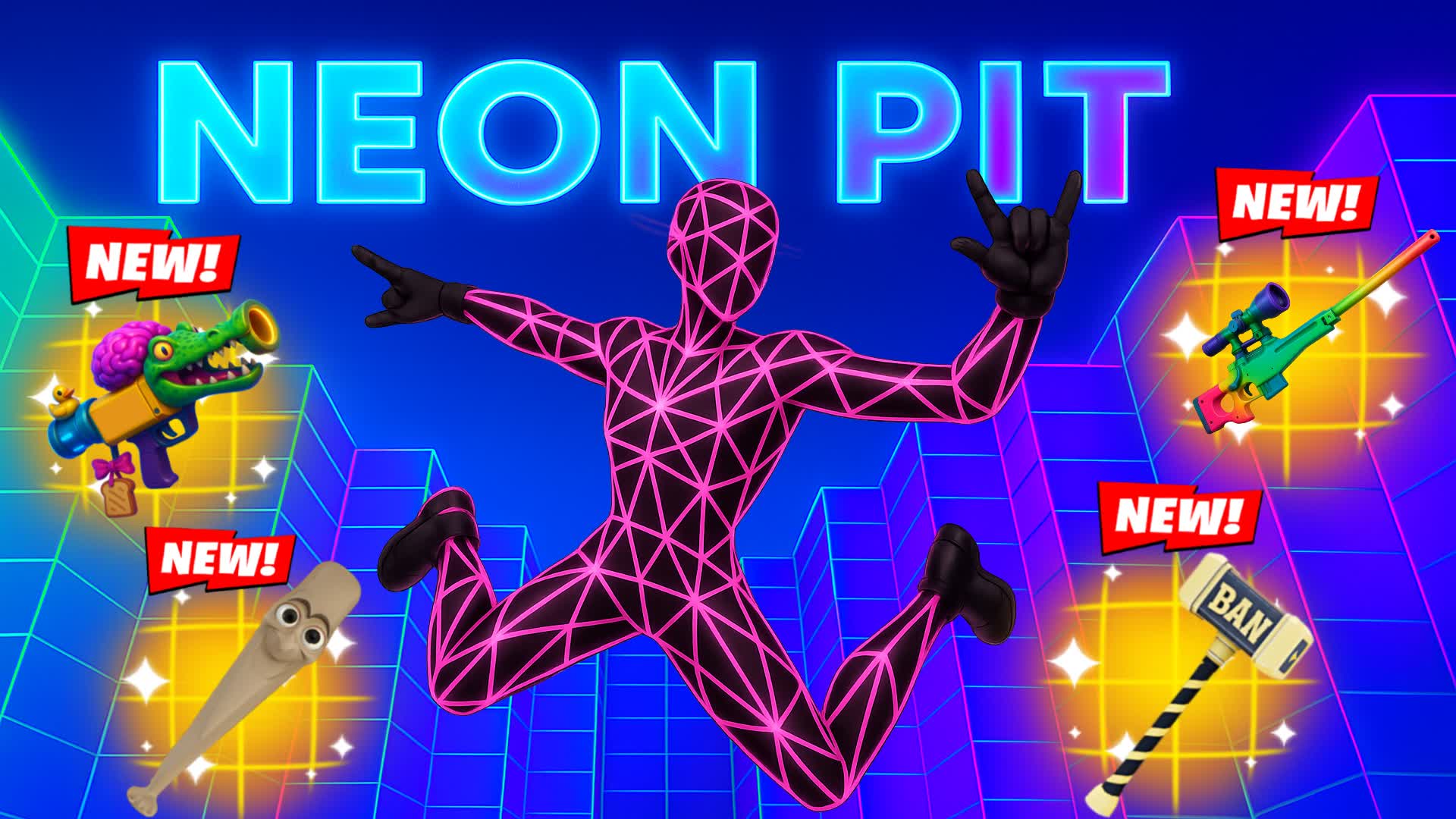 NEON PIT FREE FOR ALL💥 3904-6536-0726 by dewoon - Fortnite