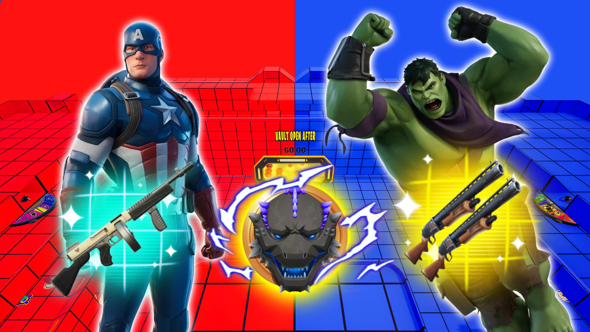 CAPTAIN vs HULK 🦸RED vs BLUE🔴🔵 9674-1077-3799 by roblox_studios ...