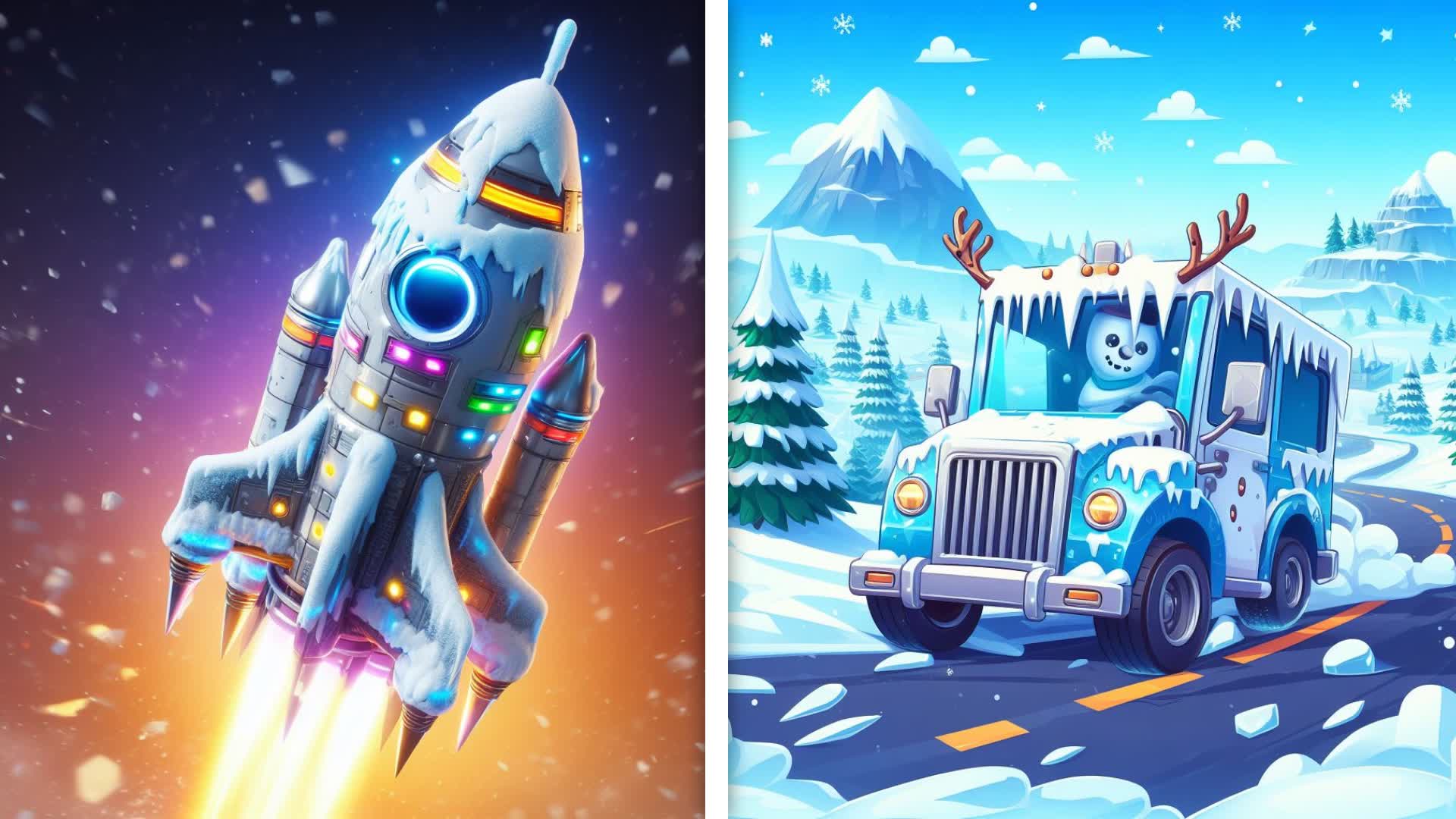 🎄 Christmas Rockets VS Cars🎄 0785-0772-8814 by ayayron - Fortnite