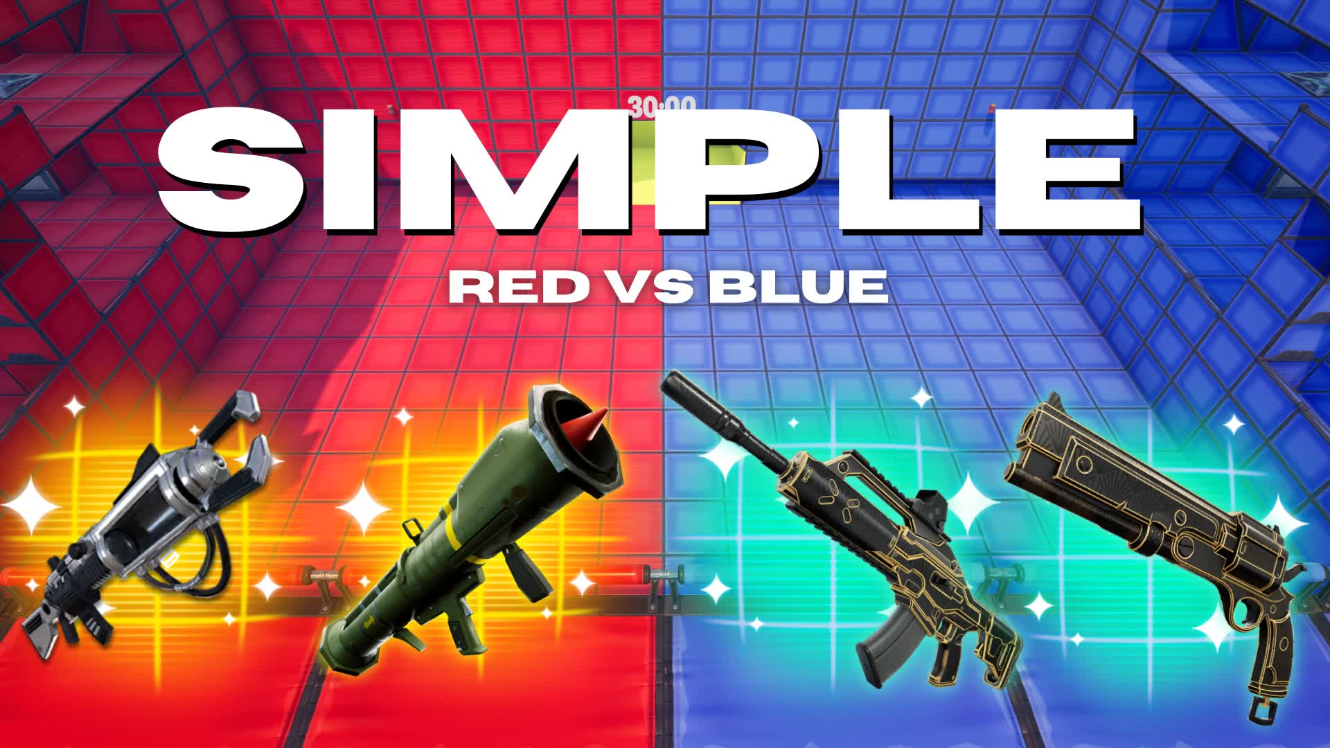SIMPLE RED VS BLUE 🔴🔵 5751-8505-8549 by jp0 - Fortnite Creative Map ...