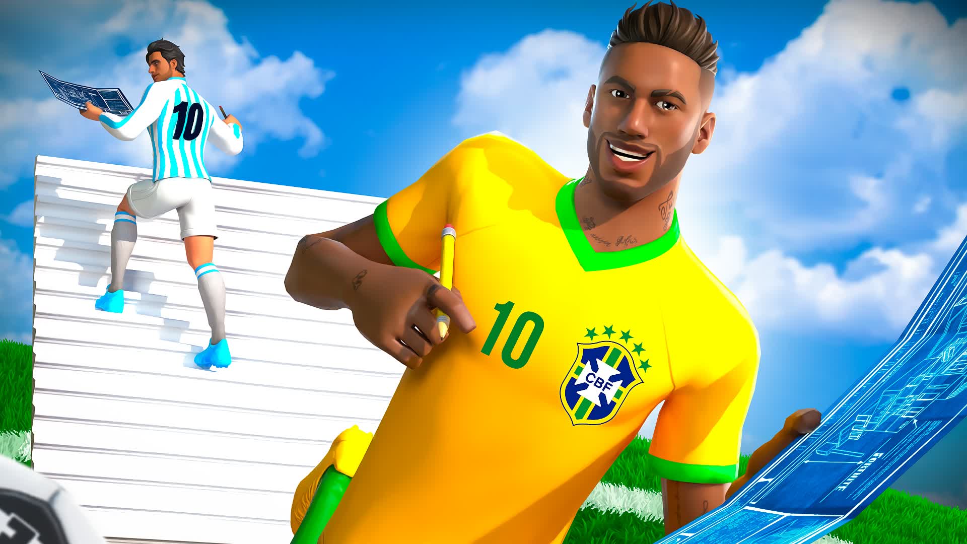 FOOTBALL 1v1 BUILD FIGHT 3853-3976-0801 by nextaz - Fortnite Creative Map Code - Fortnite.GG