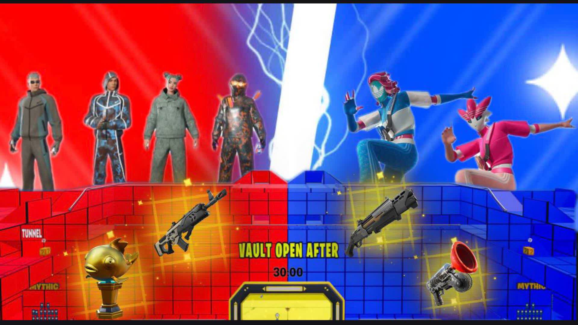 czbw的SWAG RED VS BLUE 🔴🔵 (NIKE VS ADIDAS)1359-6687-7405 - Fortnite