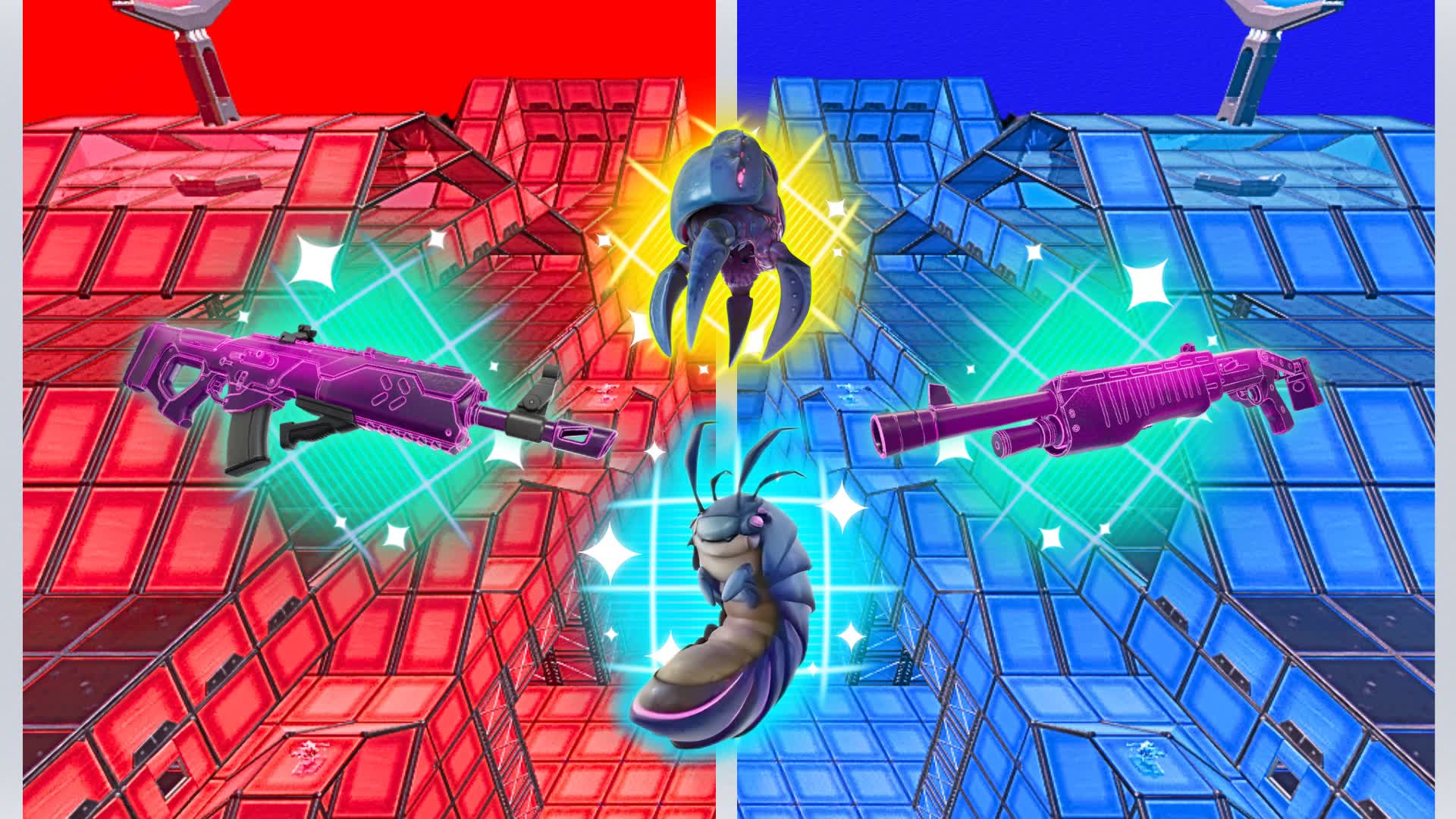 MEGA SHIP 🔴🔵 ROJO CONTRA AZUL 0973-2890-0162, de aircop - Fortnite