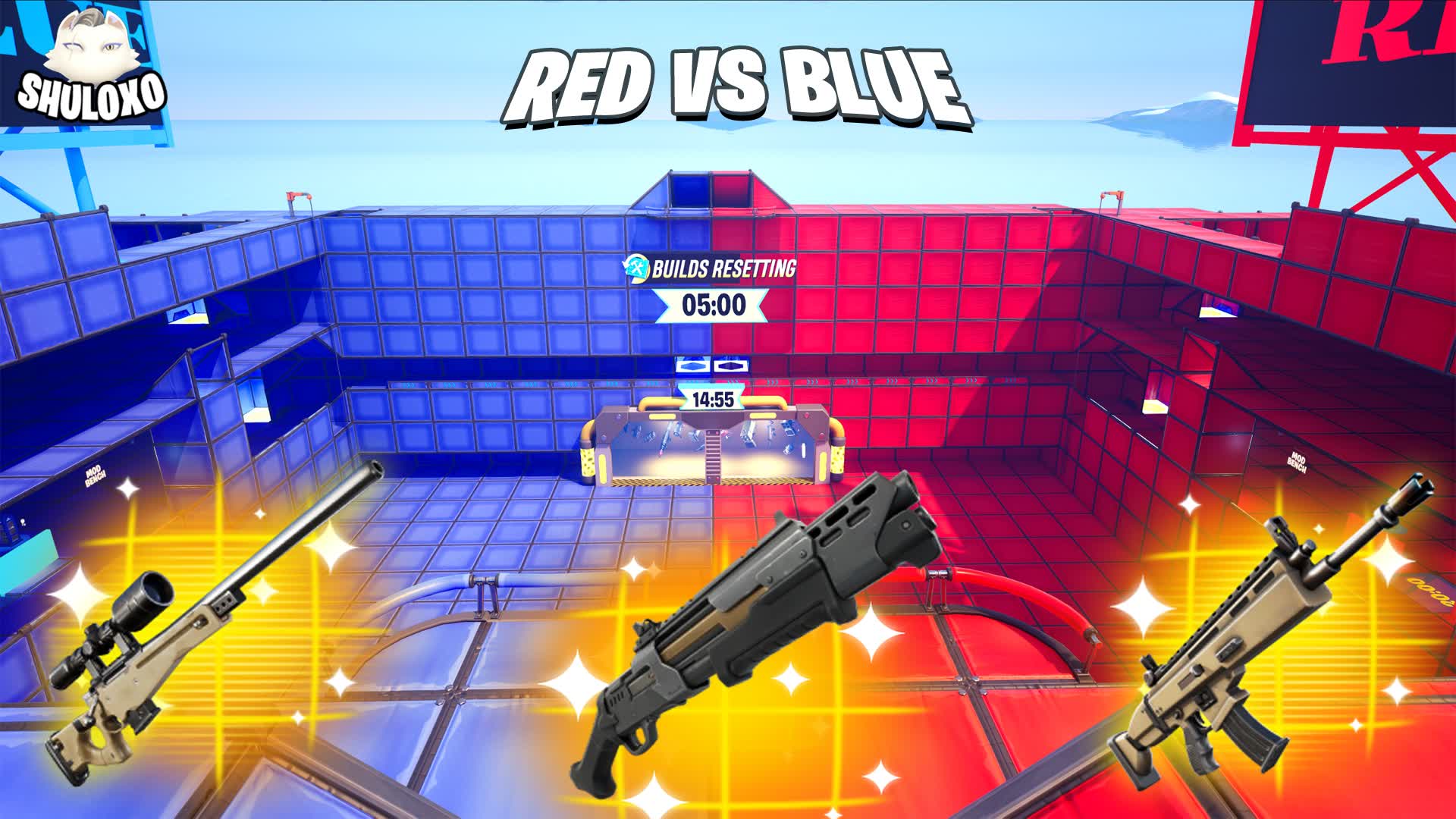 🔫CHAPTER 2👑 RED VS BLUE MINIGAME🔴🔵 7189-9233-5495 by shuloxo - Fortnite ...