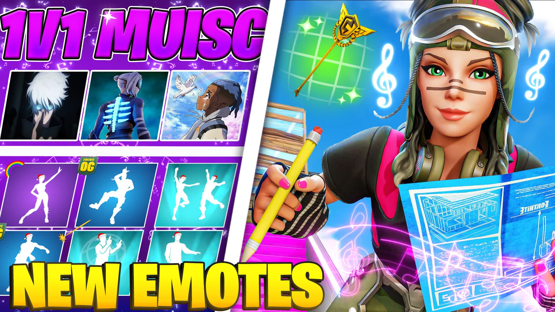 🏆Music 1v1🎵 [50+ Emotes + Songs] 5707-1320-2430 by lorenfn - Fortnite ...