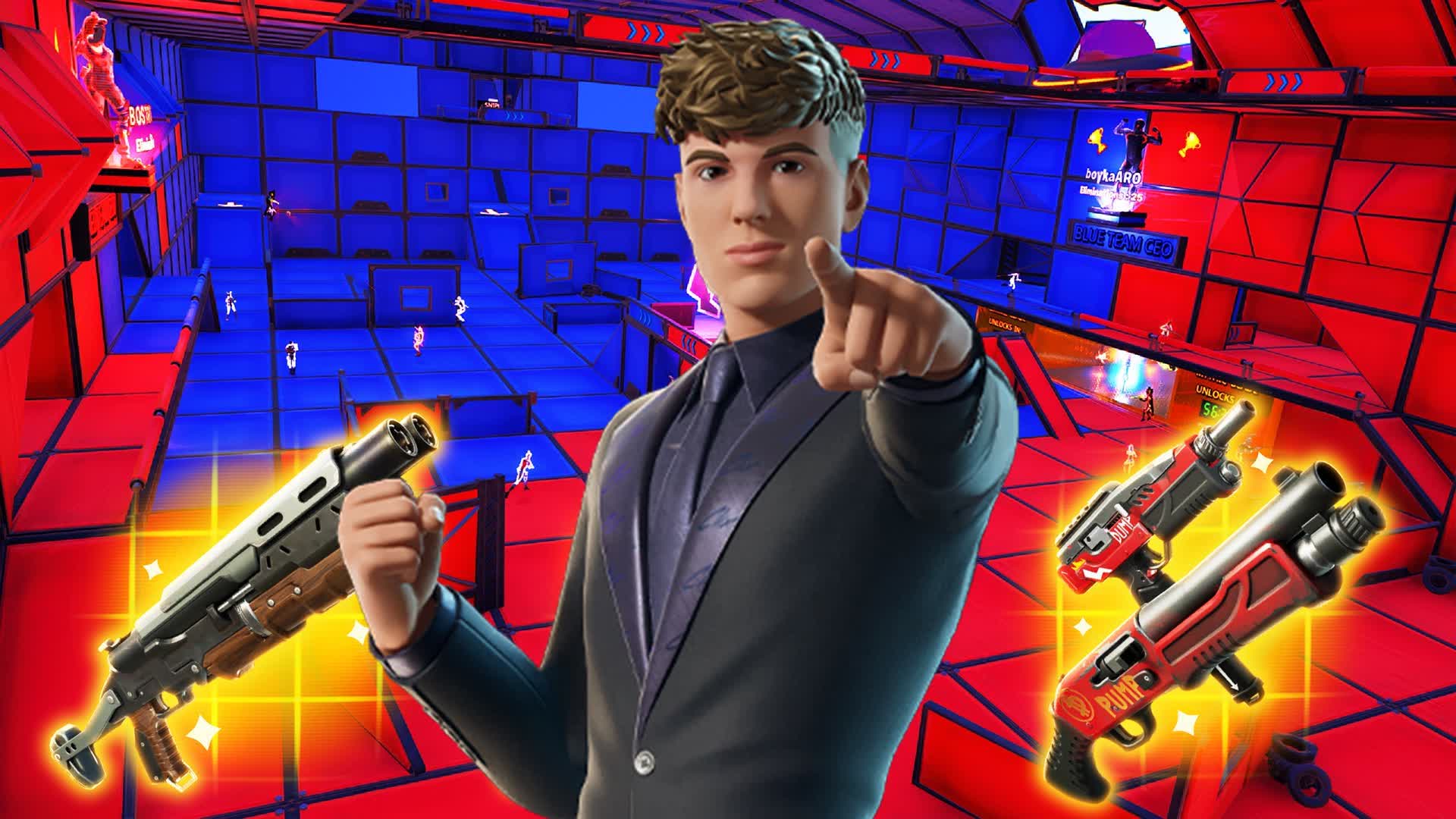 CLIX RED VS BLUE NEW 🔴🔵 5496-6489-9291 by aguadoyt - Fortnite Creative ...