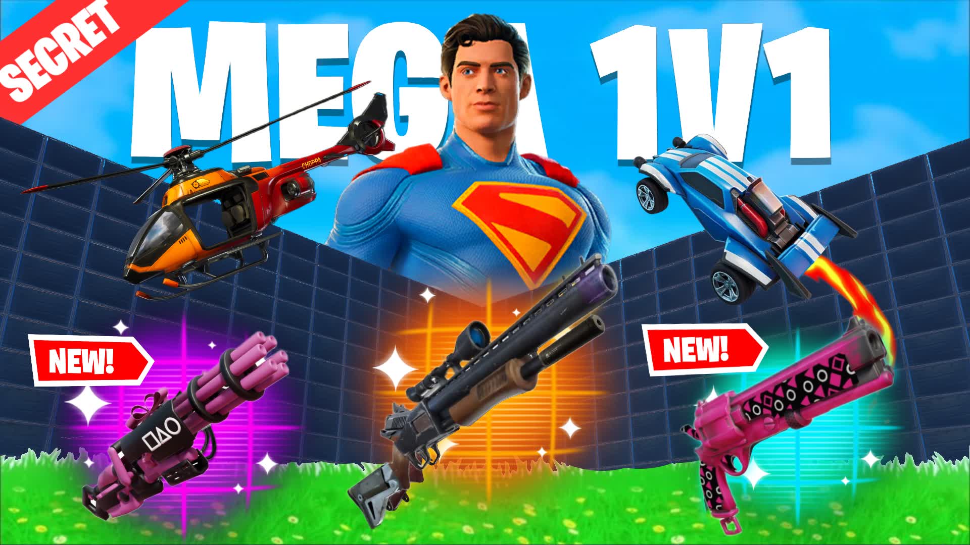 MEGA 1V1 WITH EVERY GUN & CARS 7430-2122-1021 by zackpro - Fortnite ...