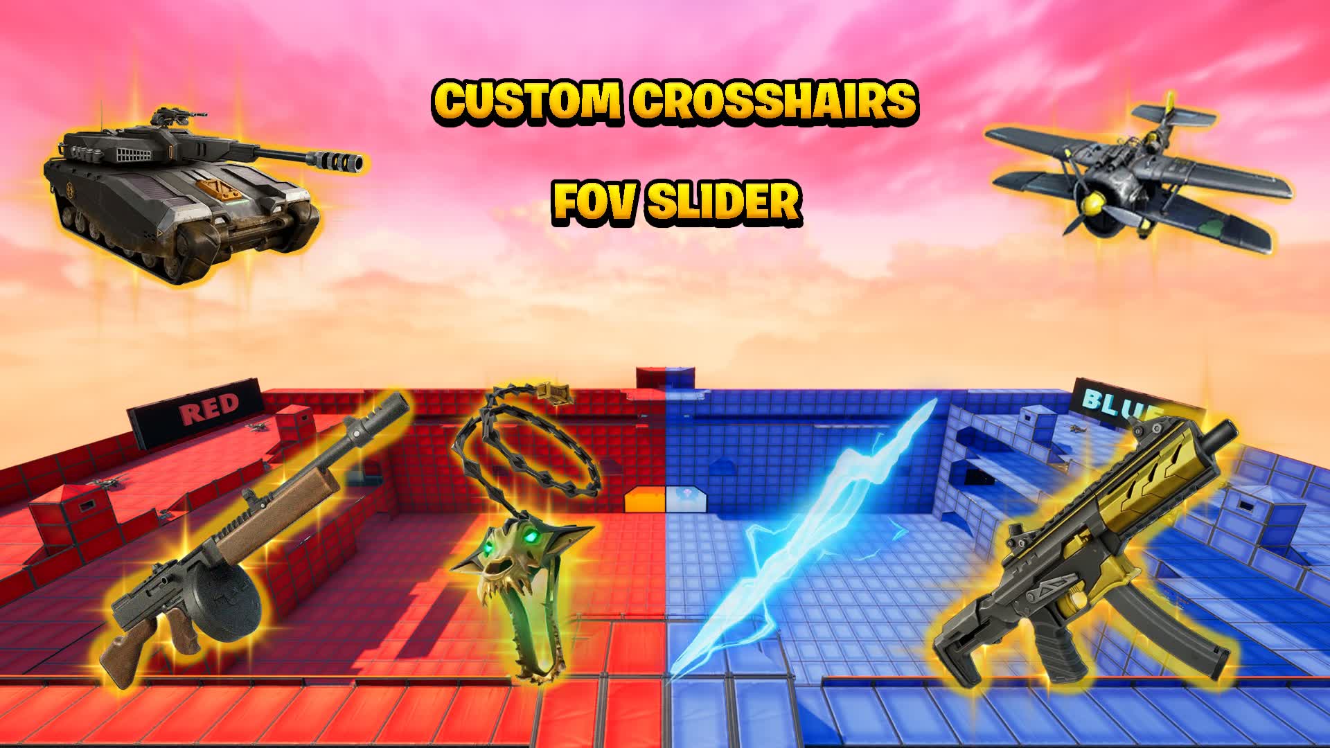 CHAOTIC RED VS BLUE 🔴🔵 8288-0652-7778 by zykic - Fortnite Creative Map ...