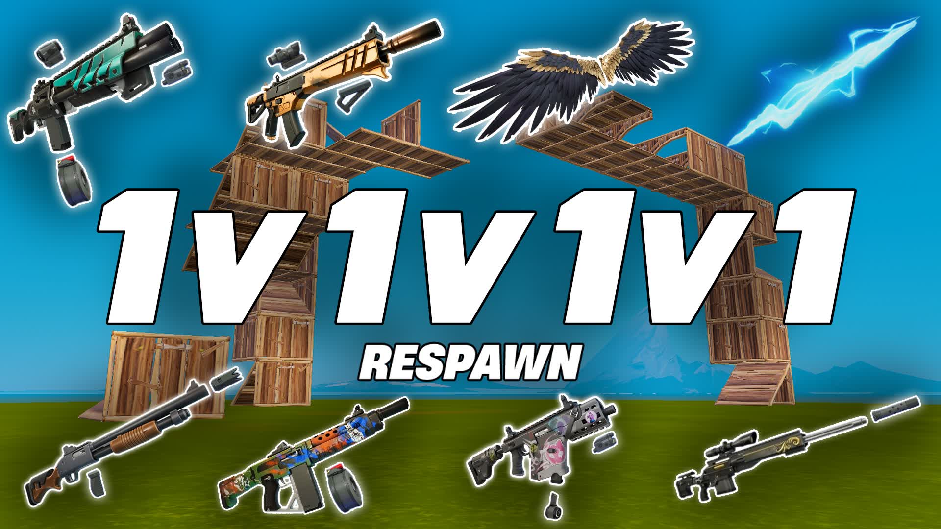 1v1v1v1 Realistic PVP Respawn 8364-7324-8900 par chhetz - Fortnite