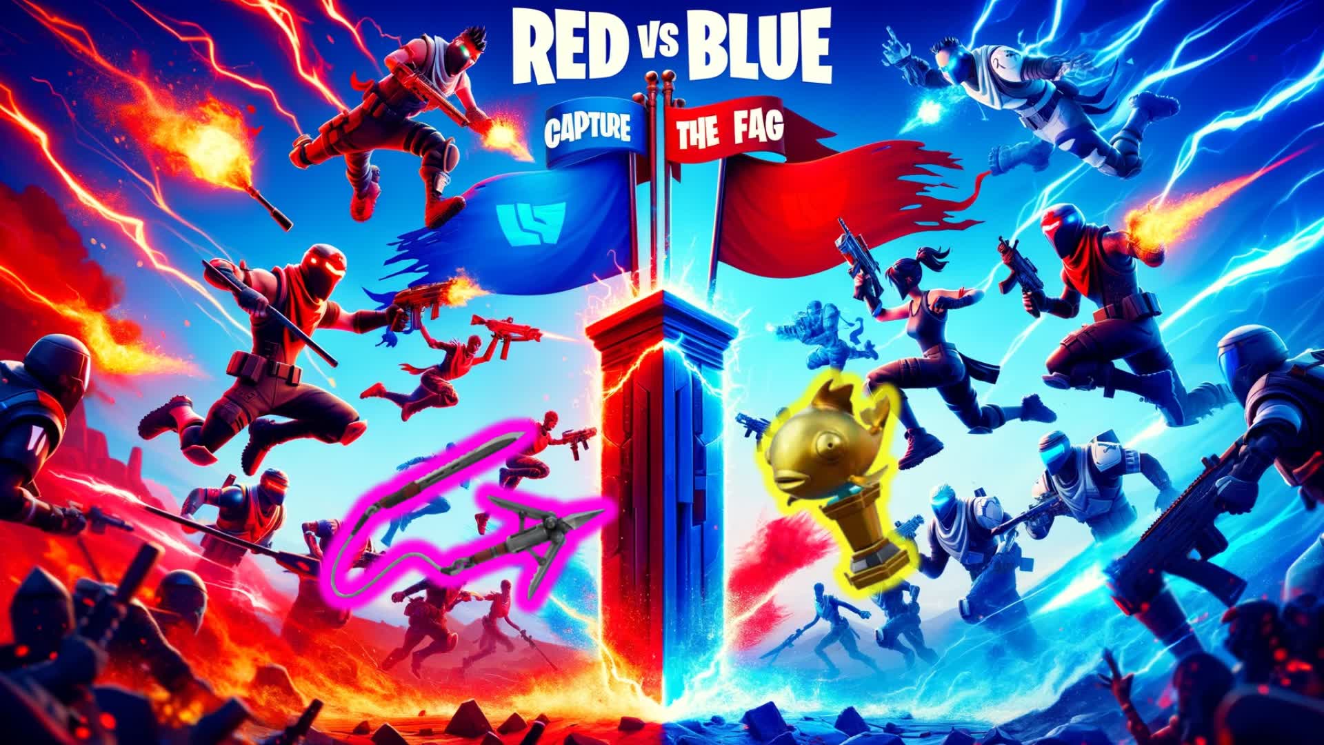 🔴RED VS BLUE🔵 | CAPTURE THE FLAG 8662-8242-0693 by detooxgod - Fortnite