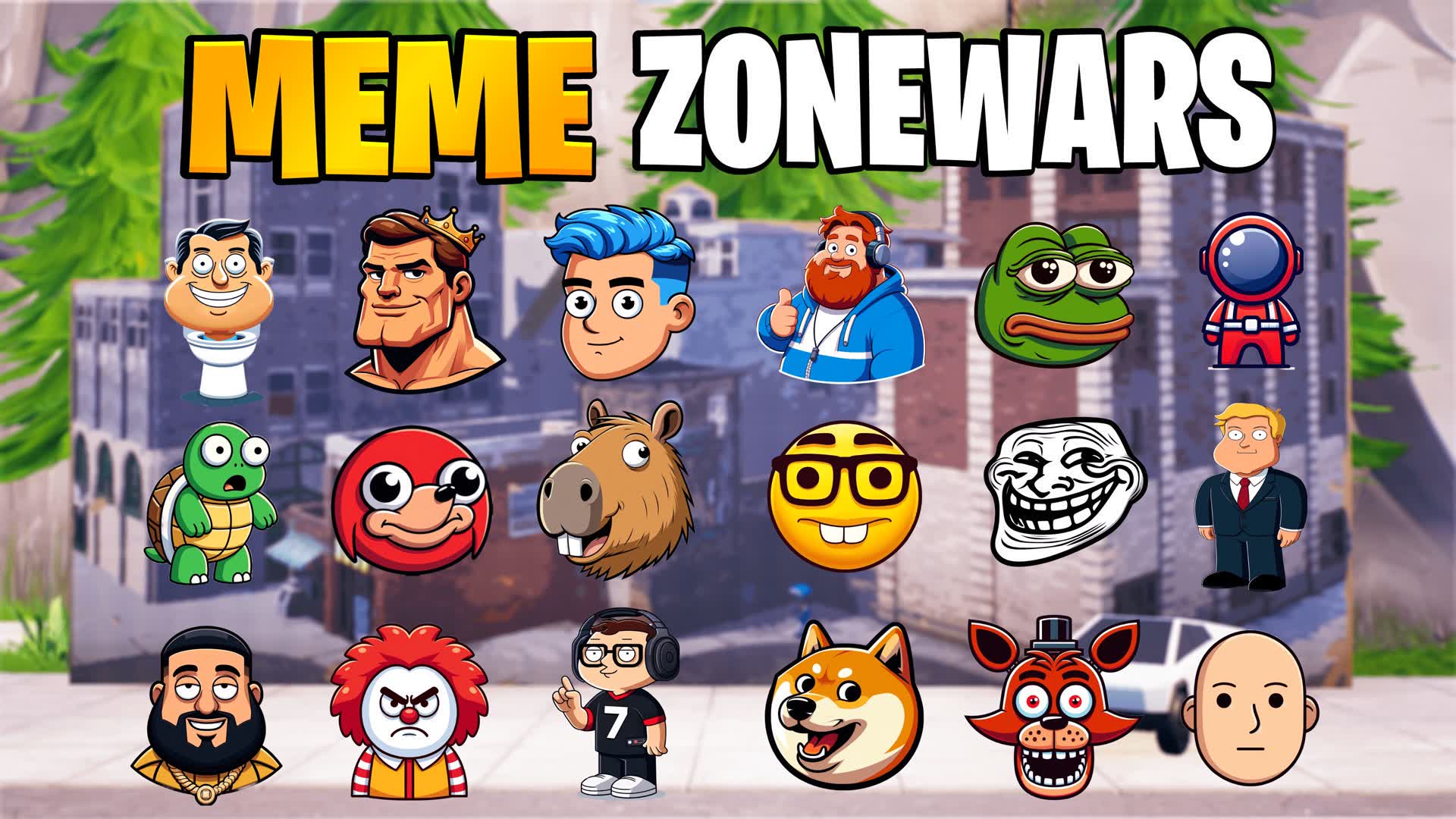 💀MEME ZONE WARS⭐ 8527-9590-3185 by snakeyy - Fortnite Creative Map Code ...