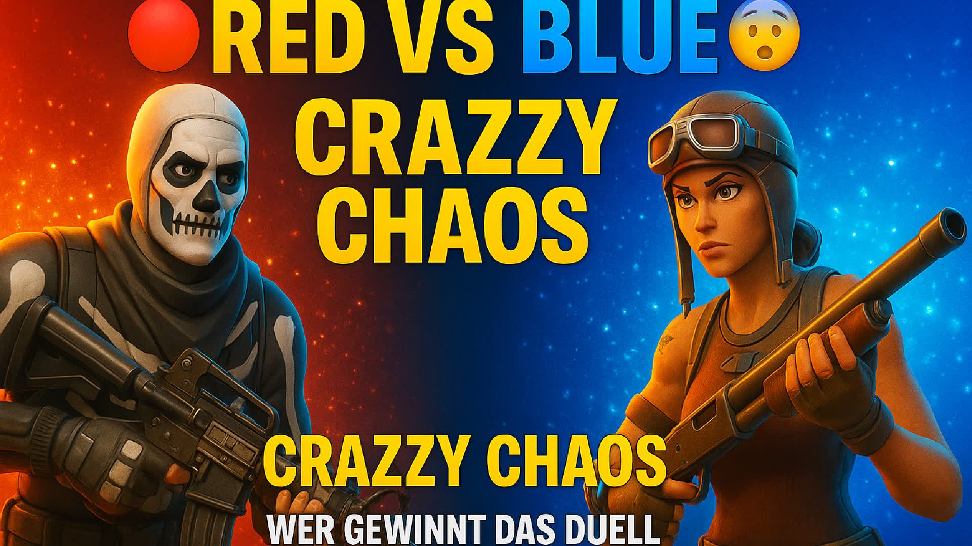 🔴RED VS BLUE🔵 🤯CRAZZY CHAOS💥 1972-4760-3592 by theblackpur - Fortnite ...