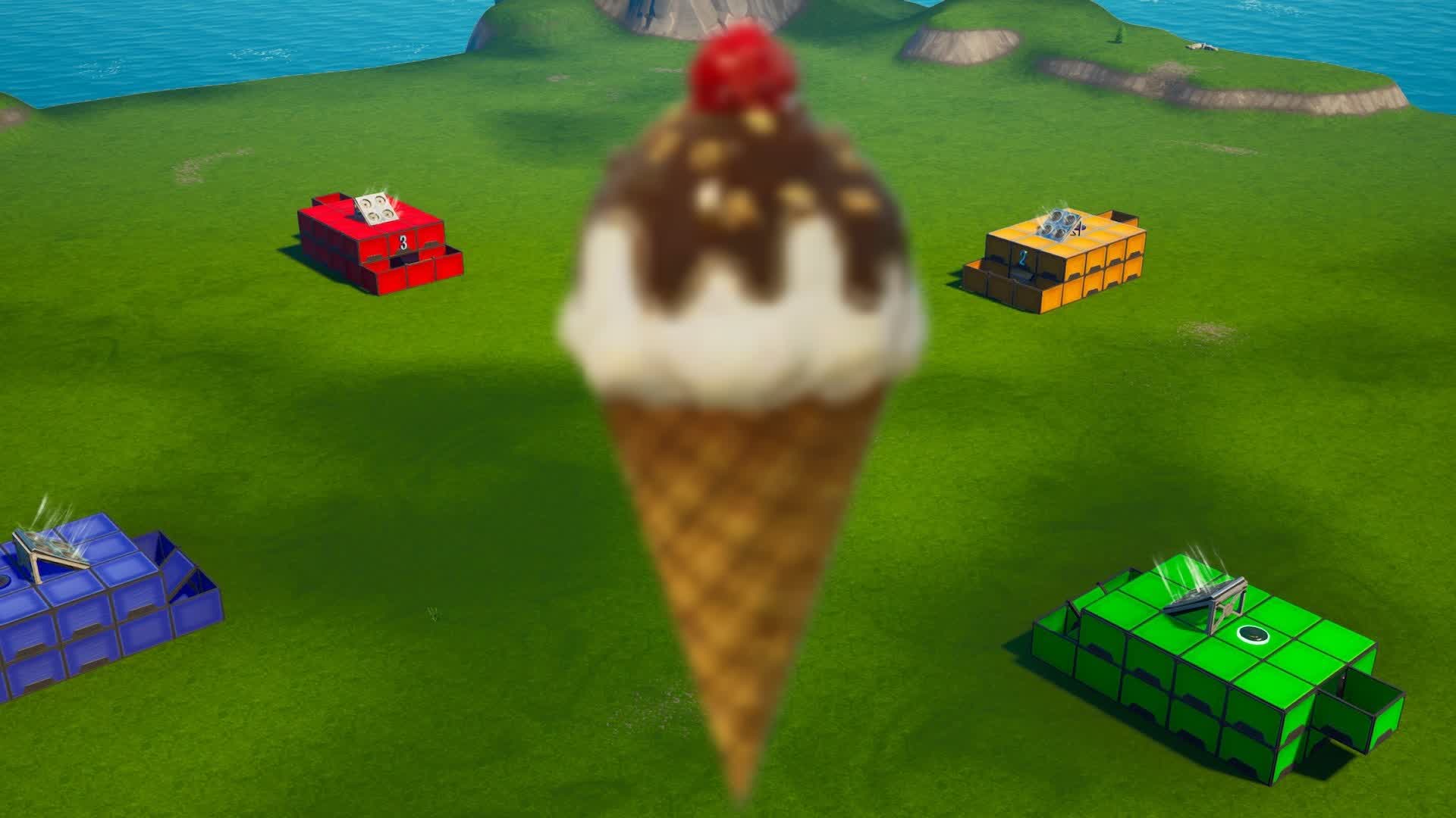 ICE CREAM GO GOATED 4V4V4V4 XA 5882-1486-4614 by bed - Fortnite Creative Map Code - Fortnite.GG