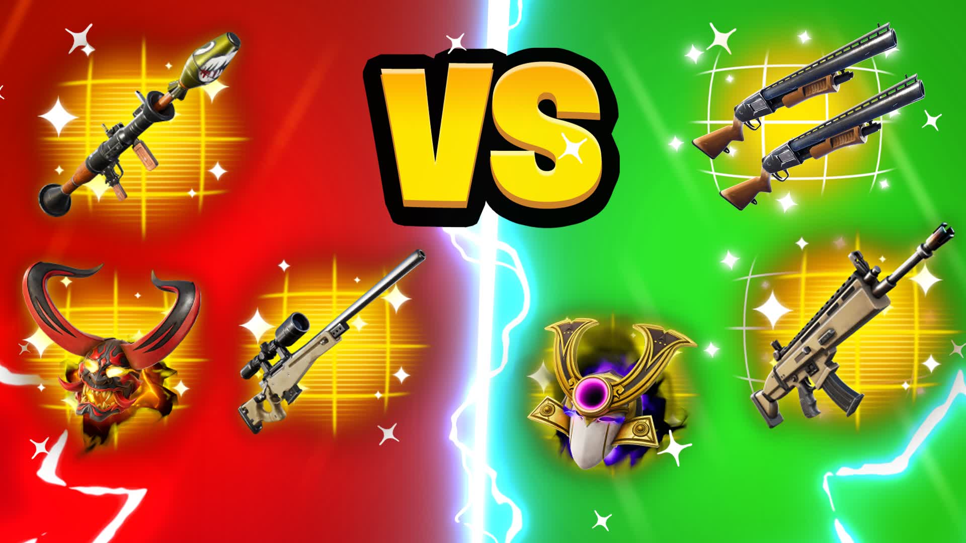 UNVAULTED RED VS GREEN 1442-7535-8608 من ابتكار ogamer - Fortnite