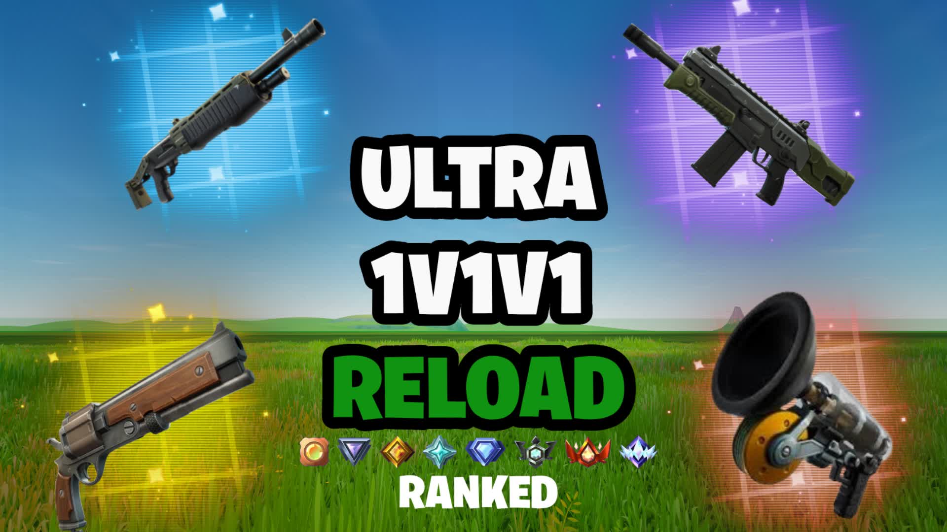 ULTRA 1V1V1 ALL GUNS🌀INFINITE RELOAD🌀 7487-9836-6614 by nagato1.0 - Fortnite Creative Map Code ...
