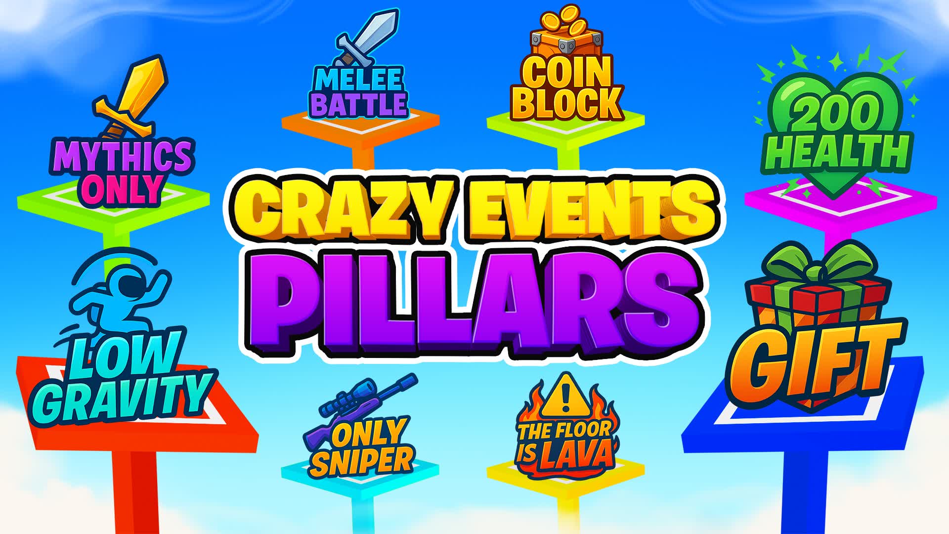 Crazy Event Pillars 5384-4692-5549 by metaggames - Fortnite Creative ...