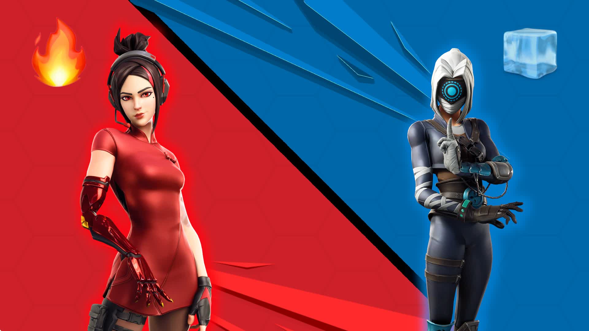 🔴FIRE VS ICE GO GOATED🔵 5883-0043-4943 by devan_studios - Fortnite.GG