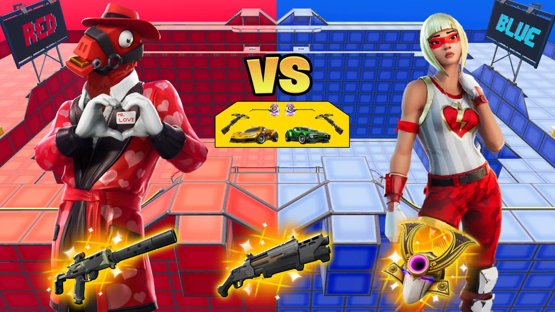 💘 VALENTINE🔴RED VS BLUE🔵 8000-3898-5009 by pros123 - Fortnite Creative ...