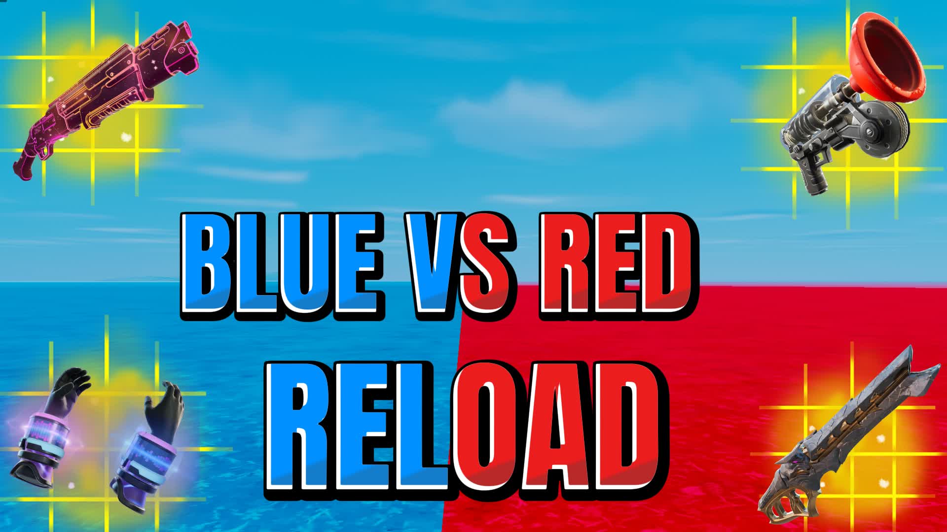 BLUE VS RED REALISTIC RELOAD 1414-9395-5848 by b0bbyszn - Fortnite Creative Map Code - Fortnite.GG