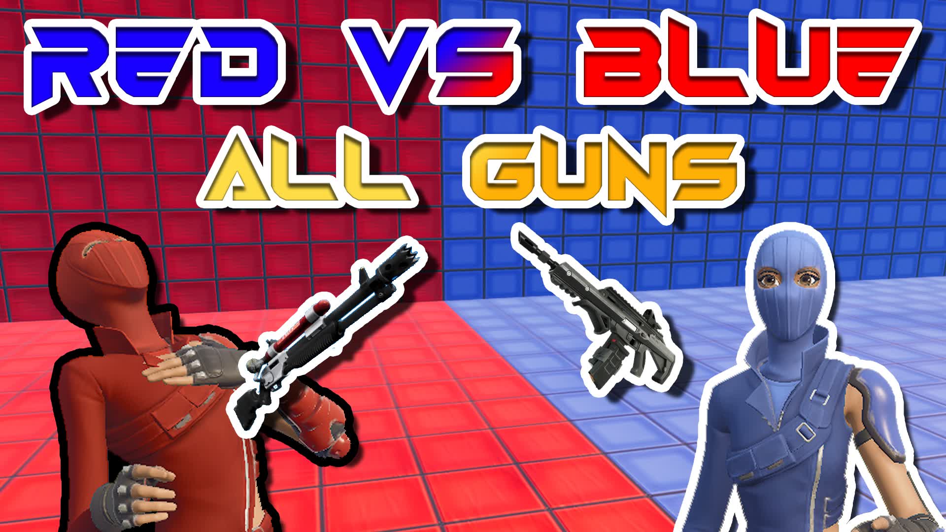 🆕 *ALL GUNS* MEGA RED VS BLUE 4561-4474-7421 by yapo - Fortnite Creative Map Code - Fortnite.GG