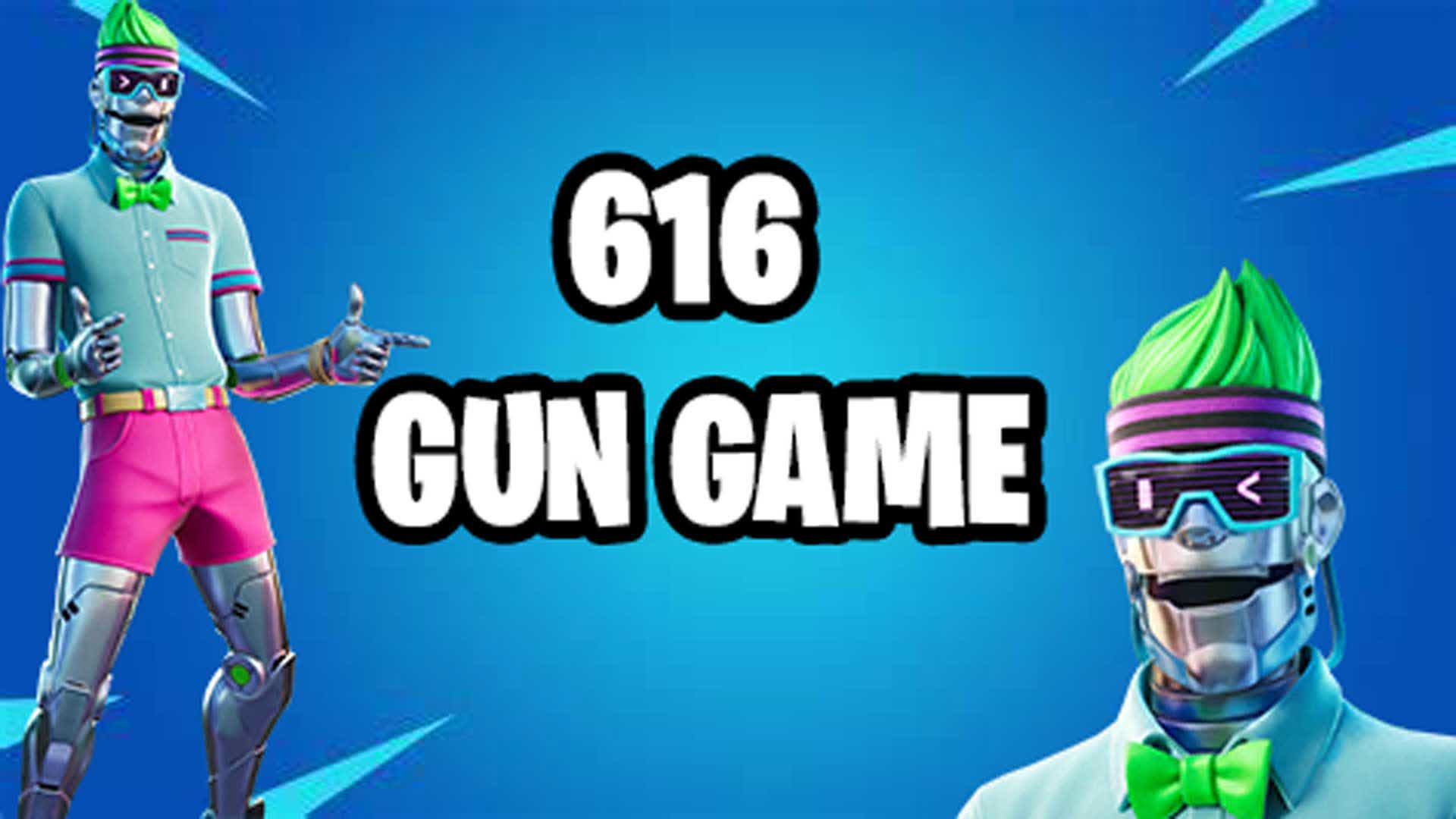 616 Gun Game 6097-2125-3042 by bokehdishous - Fortnite Creative Map Code - Fortnite.GG