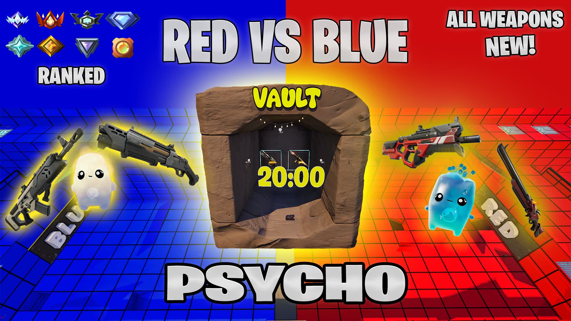 PSYCHO RED VS BLUE 🔴🔵 7771-6567-0536 by bydansu - Fortnite Creative Map ...