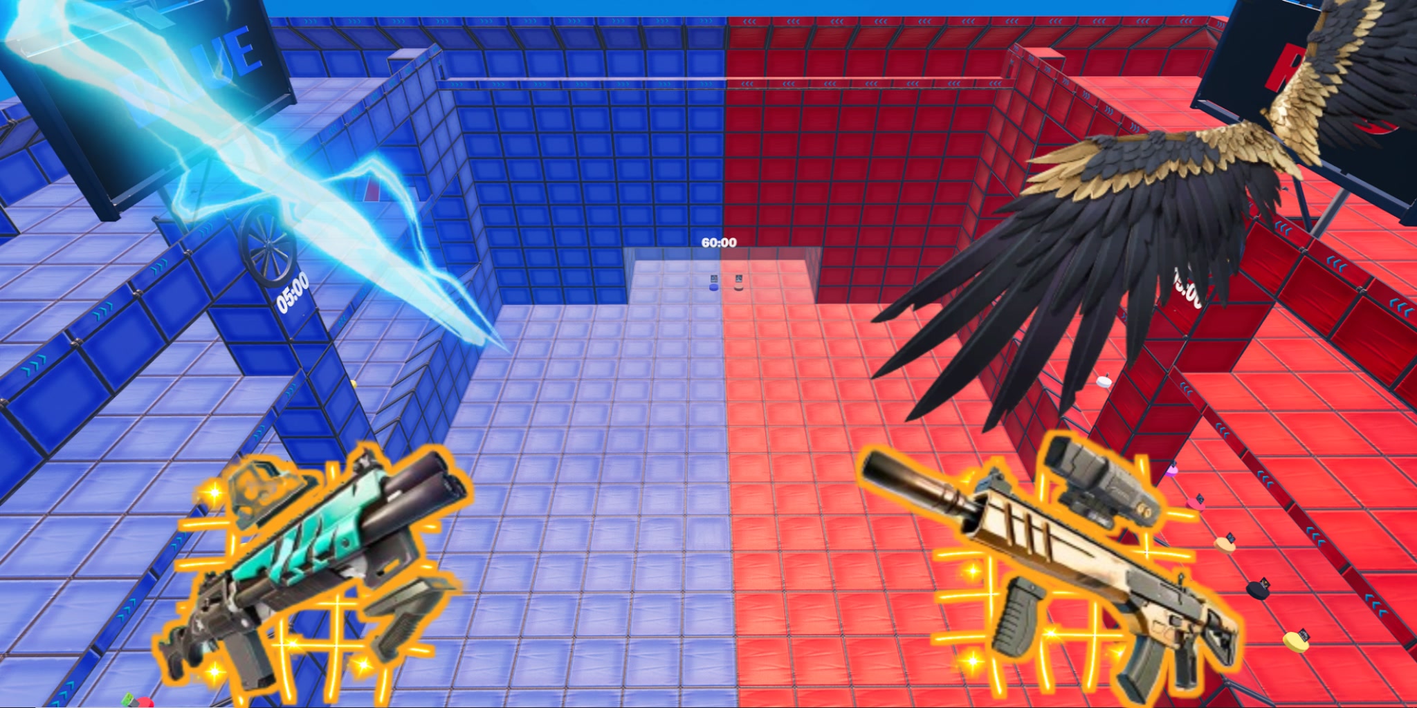 CRAZYY POWER RED VS BLUE 8720-7392-9693 by 1v1-crazy-pit - Fortnite Creative Map Code - Fortnite.GG