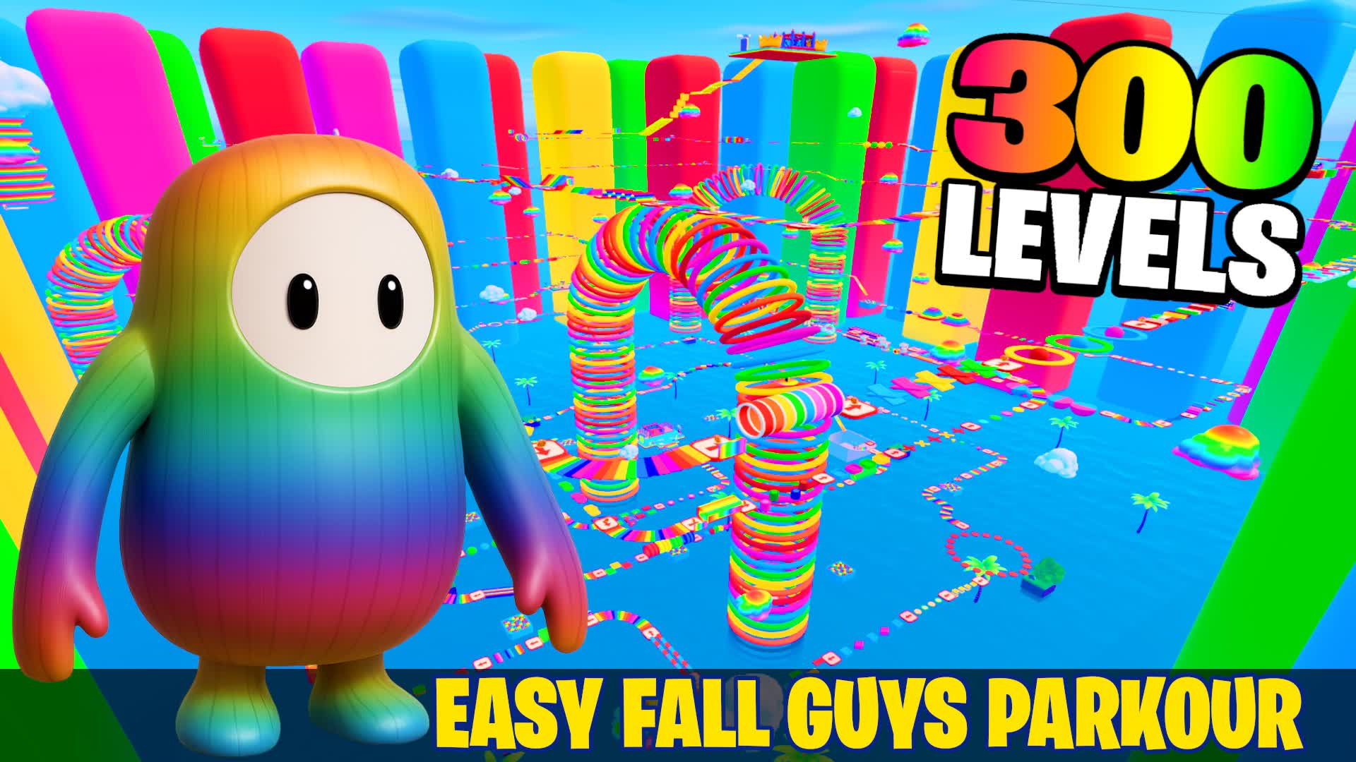 🏆EASY FALL GUYS OBBY DROPPER PARKOUR🏆 4350-4297-7701 by nowakan - Fortnite