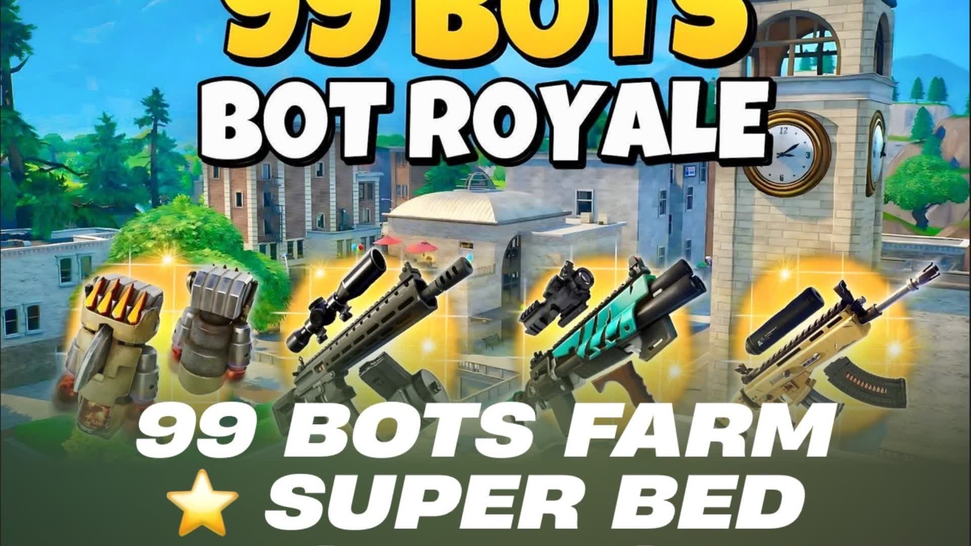 99 BOTS ROYALE FARM SUPER BED 🏆(CARS) 7587-1166-3146 by wayne0709 - Fortnite Creative Map Code ...