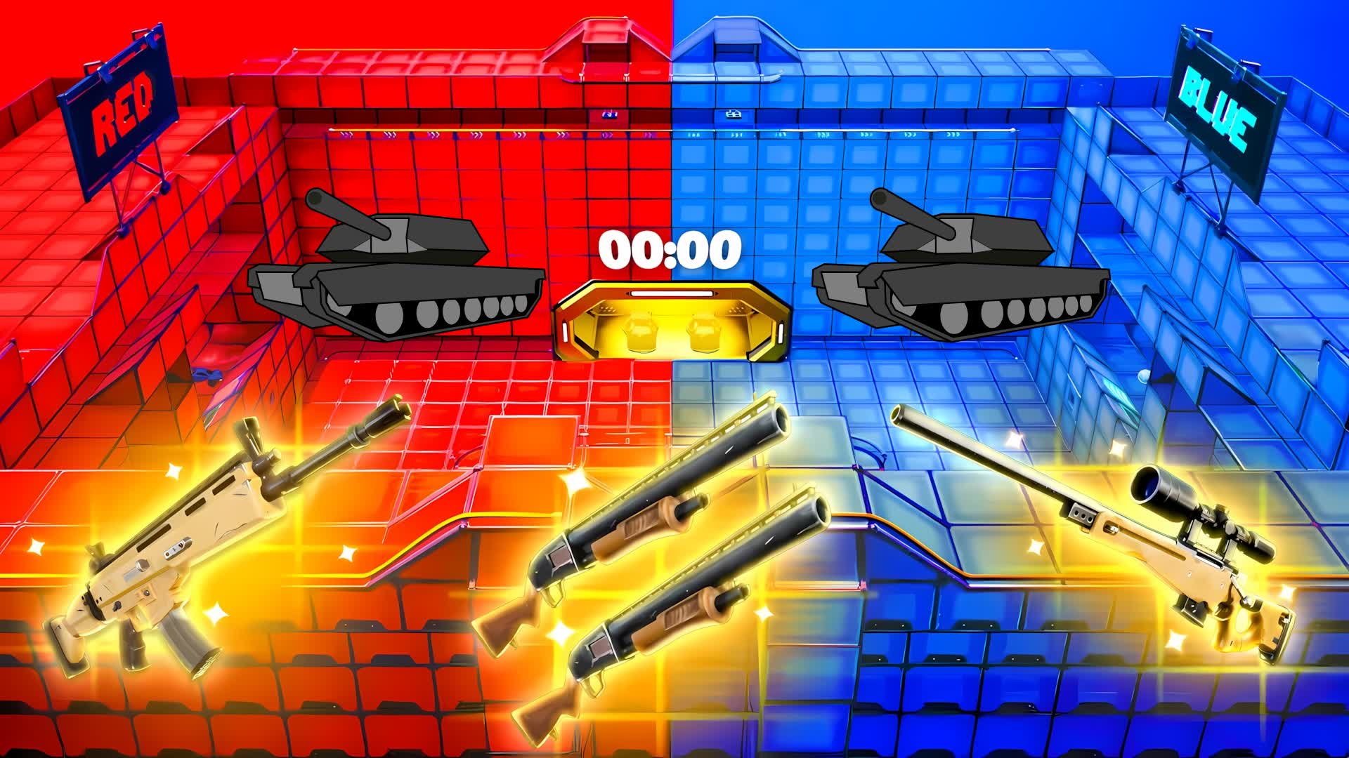 TROPY RED VS BLUE 🔴🔵 9144-4222-3900, de carx - Fortnite